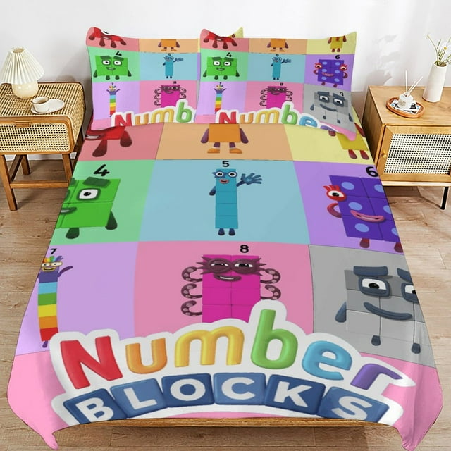 Numberblocks Bed Duvet Cover Microfiber Bedding Sets 3D Printed ...