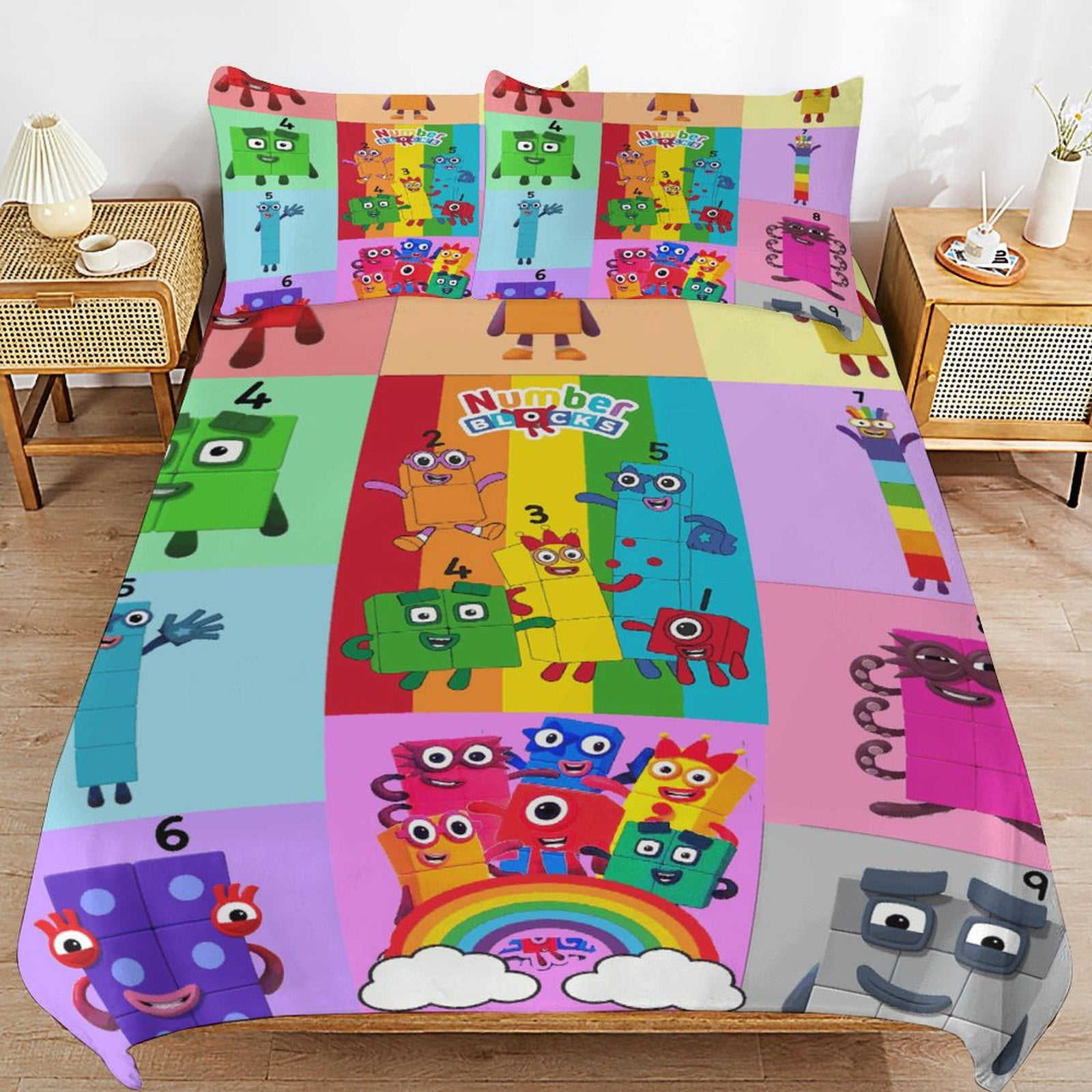 Numberblocks Bed Duvet Cover Microfiber Bedding Sets 3D Printed ...