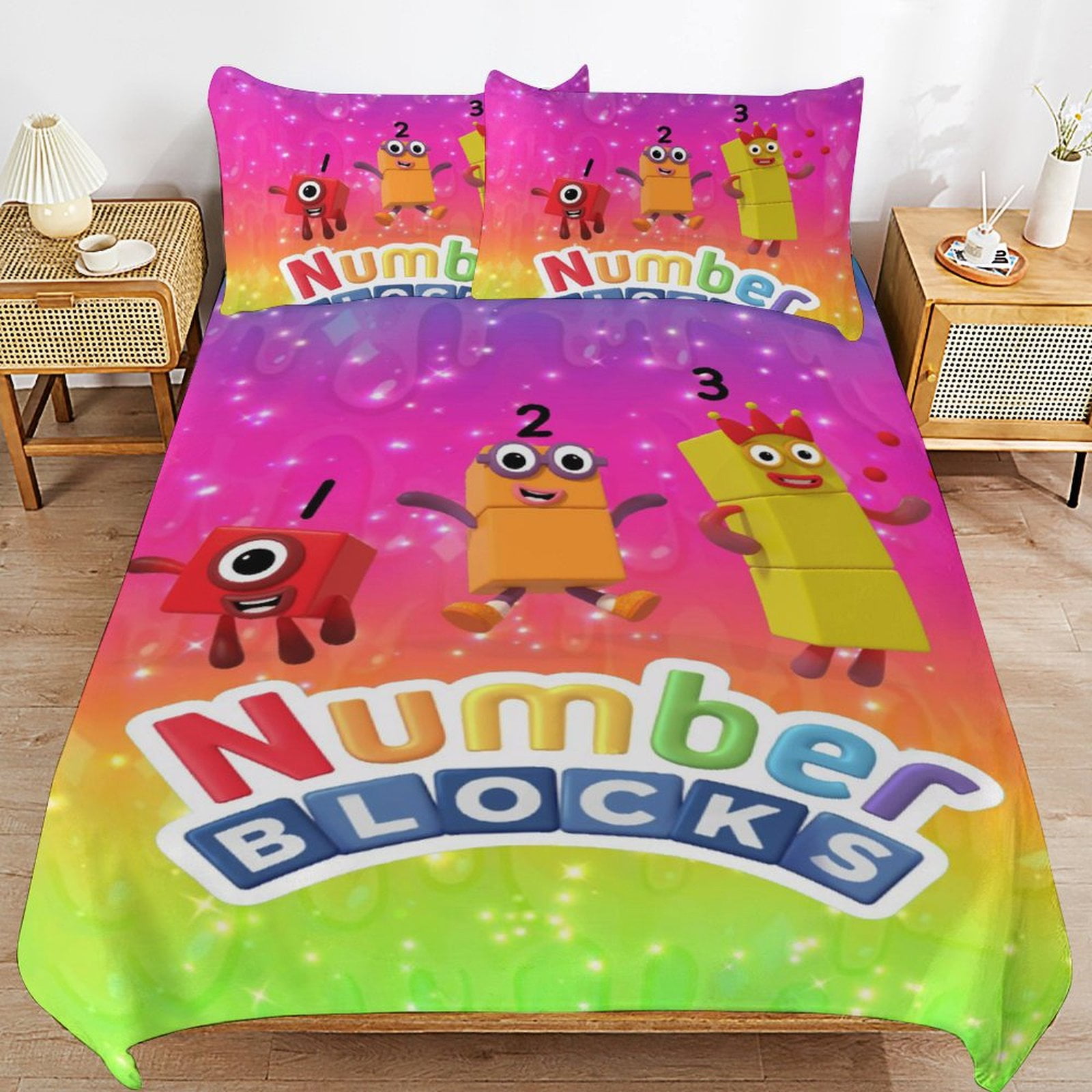 Numberblocks Bed Duvet Cover Microfiber Bedding Sets 3D Printed ...