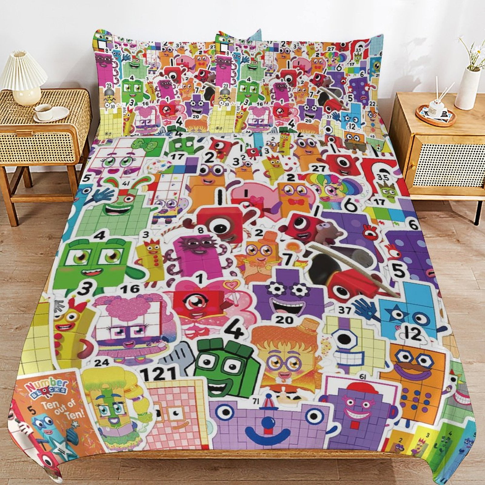 Numberblocks Bed Duvet Cover Microfiber Bedding Sets 3D Printed ...