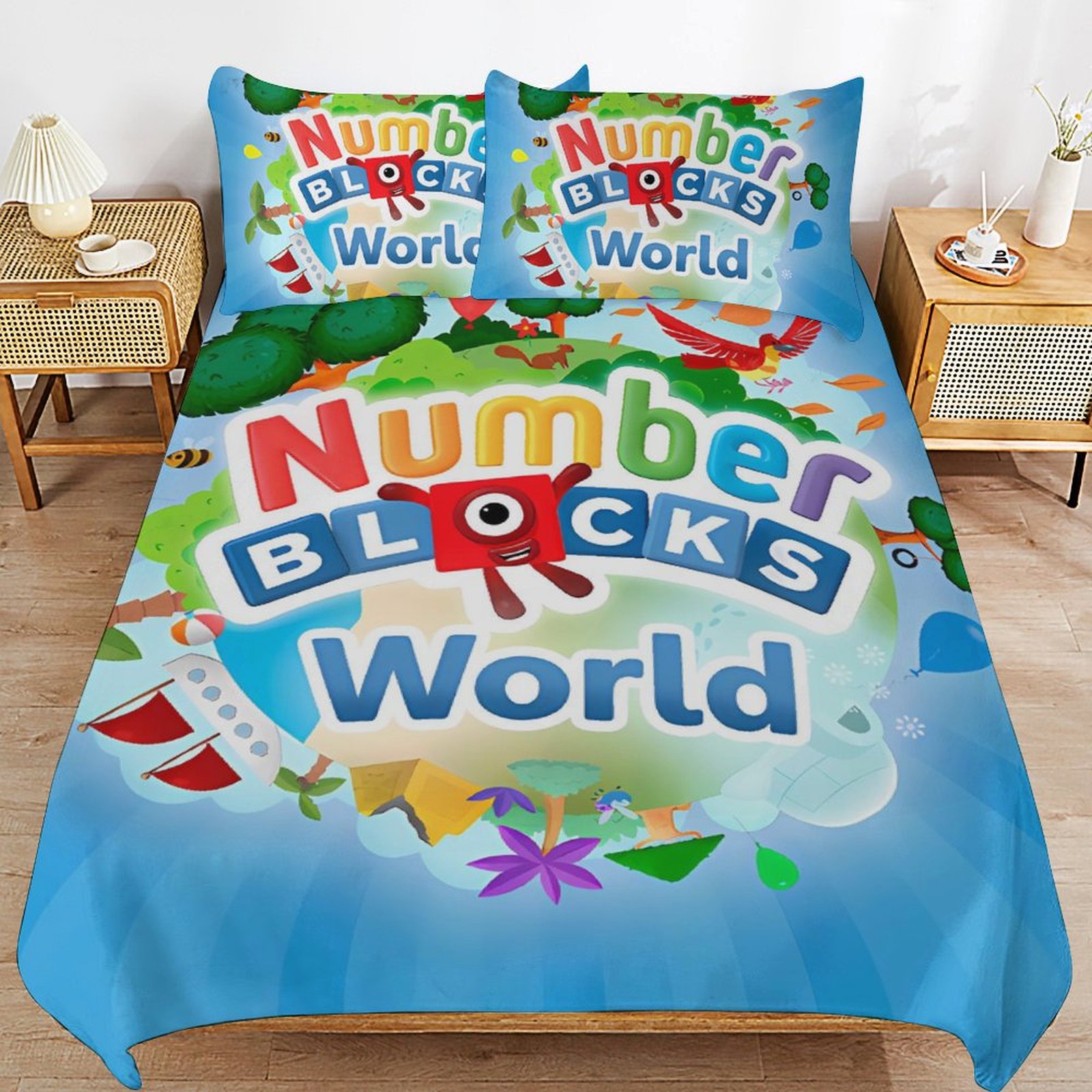 Numberblocks Bed Duvet Cover Microfiber Bedding Sets 3D Printed ...
