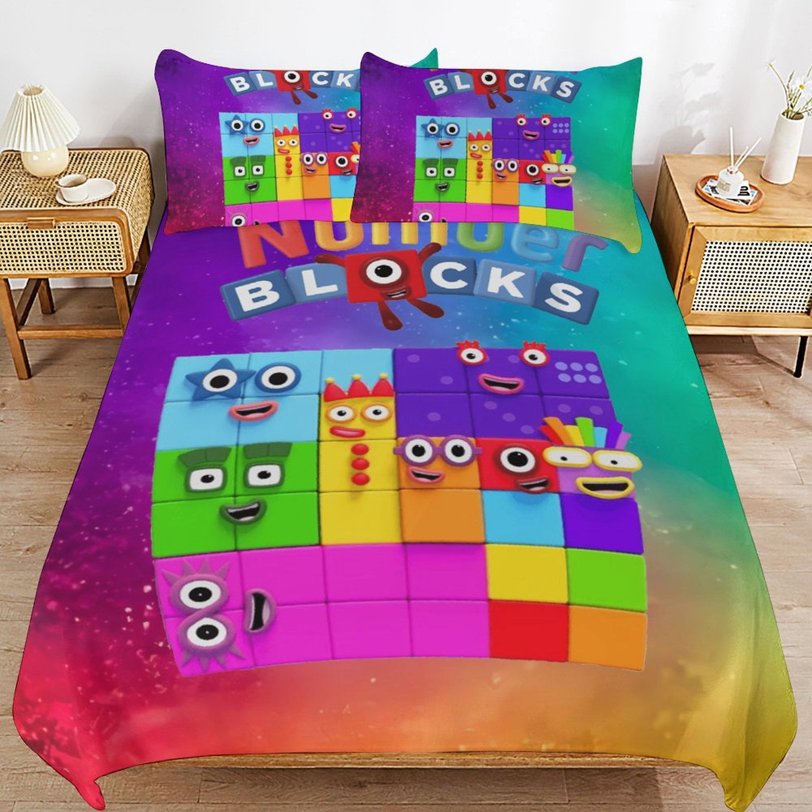 Numberblocks Bed Duvet Cover Microfiber Bedding Sets 3D Printed ...