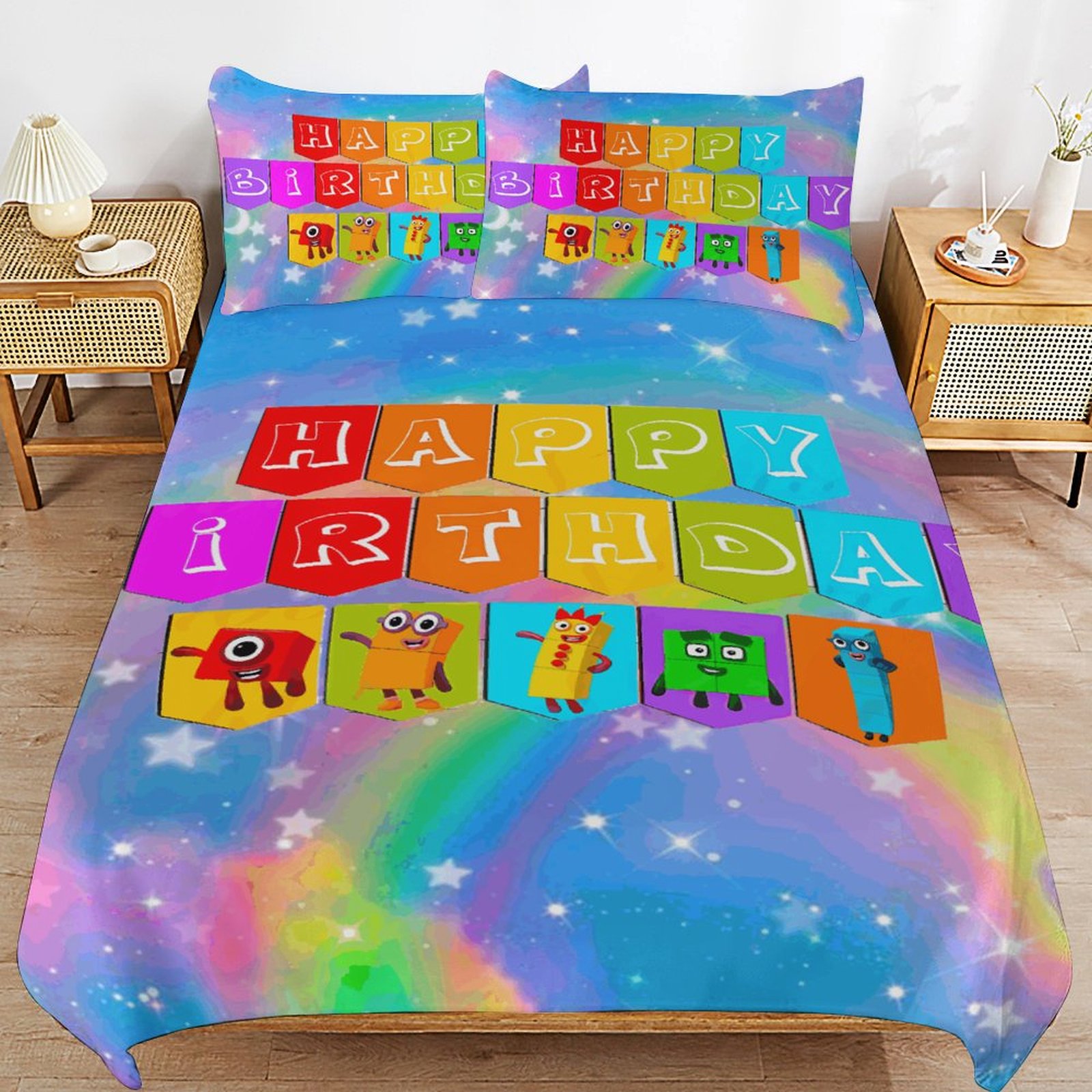 Numberblocks Bed Duvet Cover Microfiber Bedding Sets 3D Printed ...