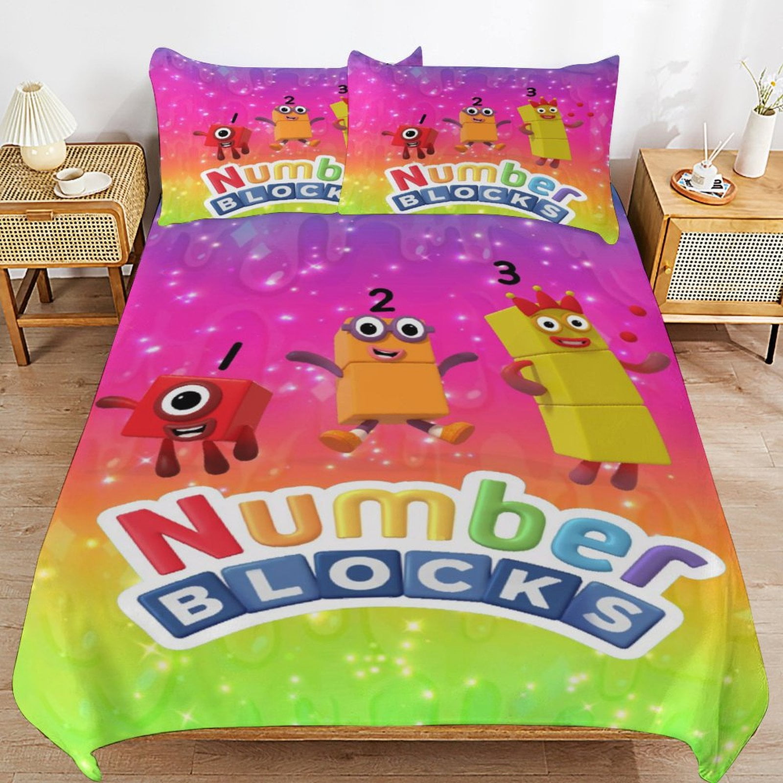 Numberblocks Bed Duvet Cover Microfiber Bedding Sets 3D Printed ...