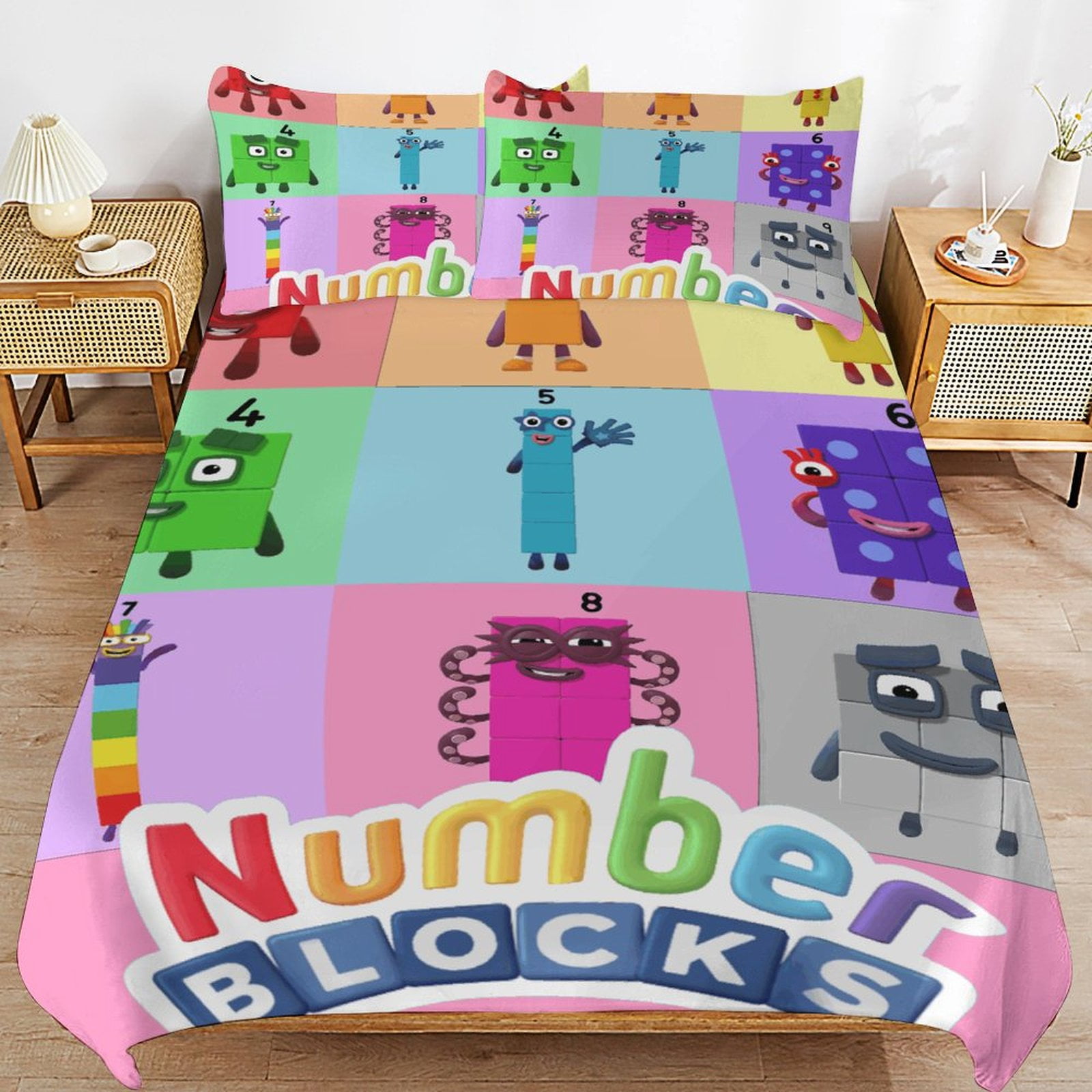 Numberblocks Bed Duvet Cover Microfiber Bedding Sets 3D Printed ...