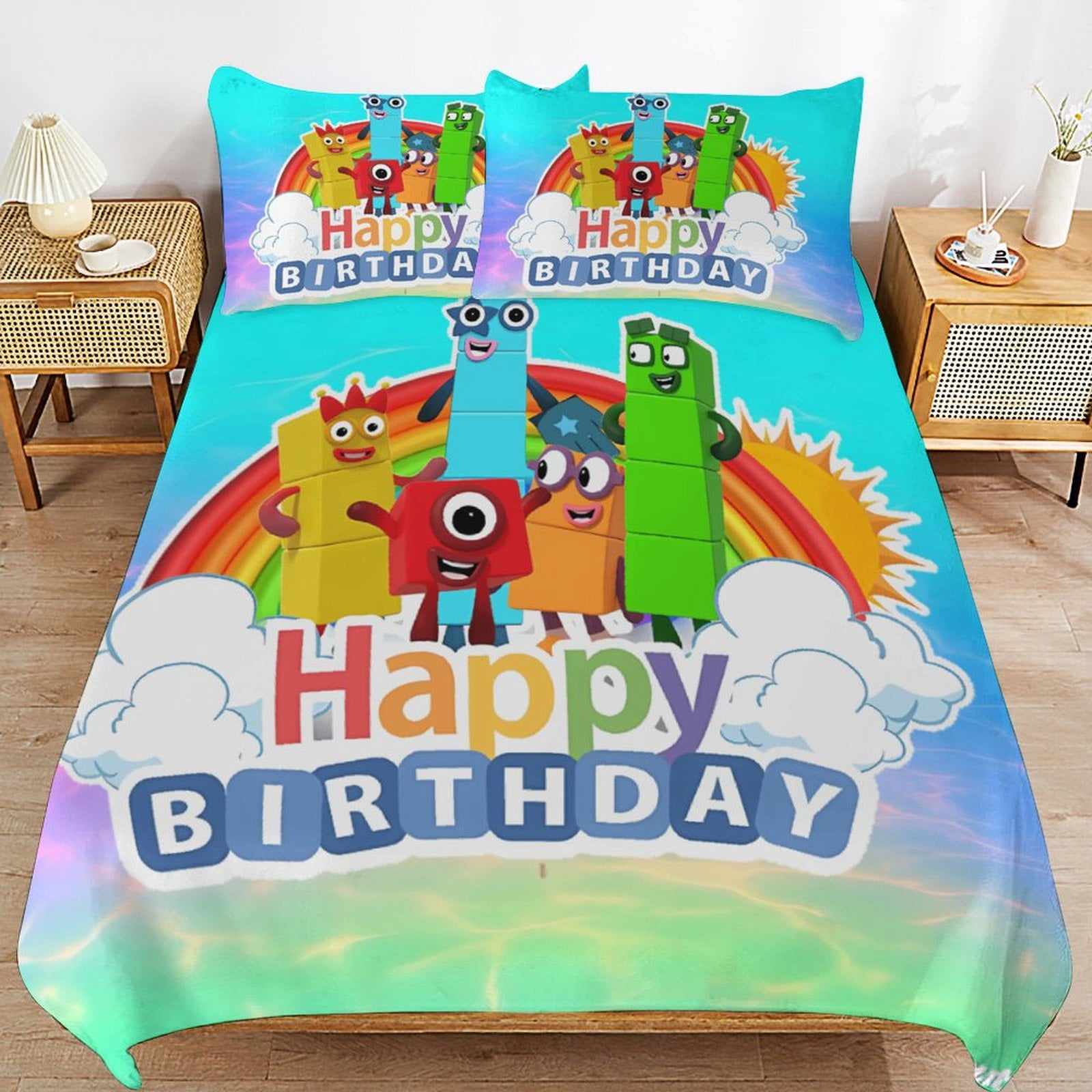 Numberblocks Bed Duvet Cover Microfiber Bedding Sets 3D Printed ...