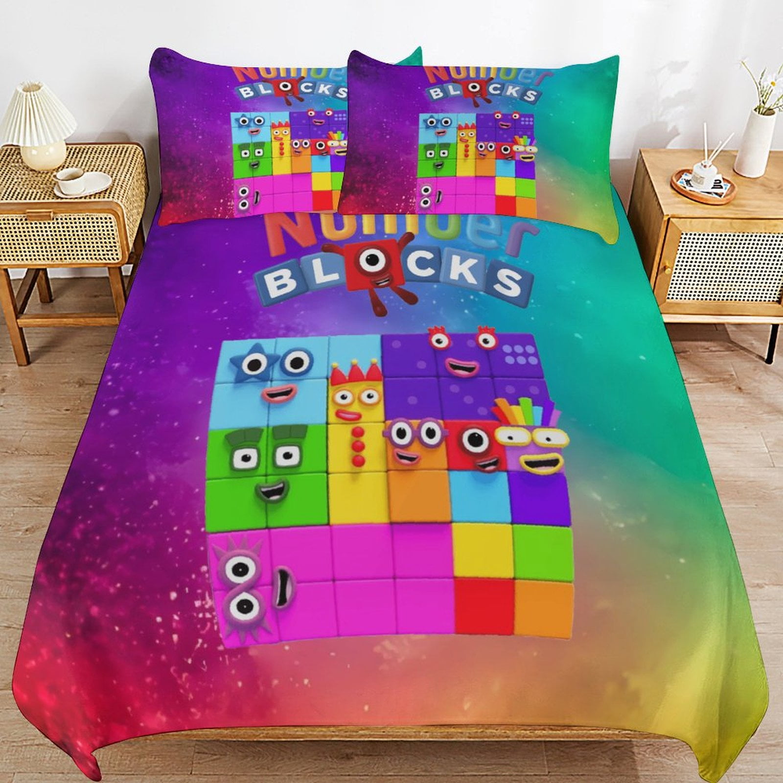 Numberblocks Bed Duvet Cover Microfiber Bedding Sets 3D Printed ...