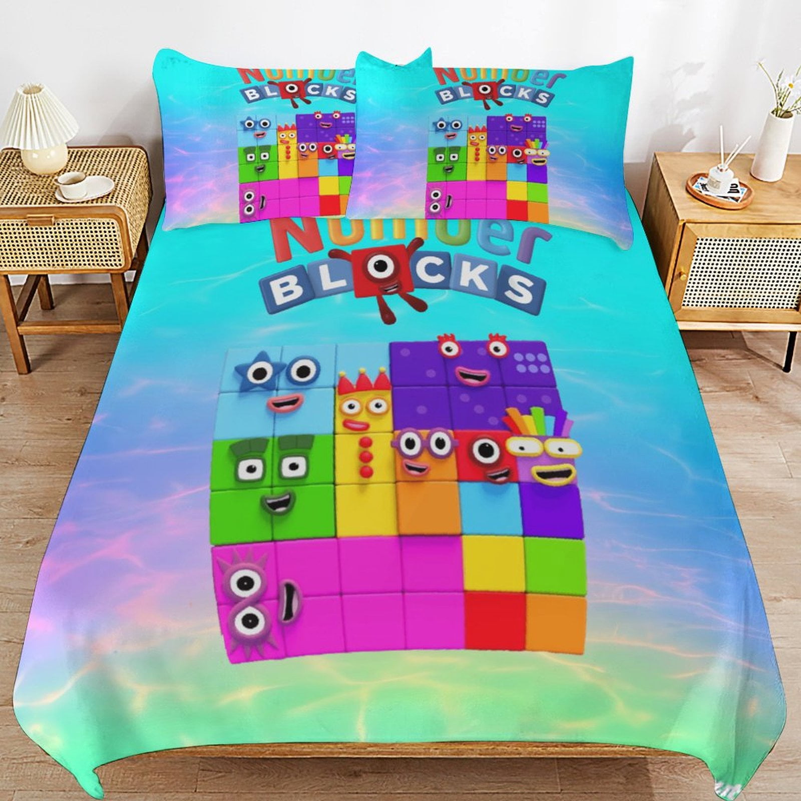 Numberblocks Bed Duvet Cover Microfiber Bedding Sets 3D Printed ...