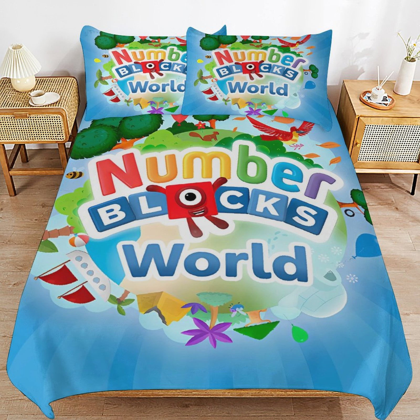 Numberblocks Bed Duvet Cover Microfiber Bedding Sets 3D Printed ...