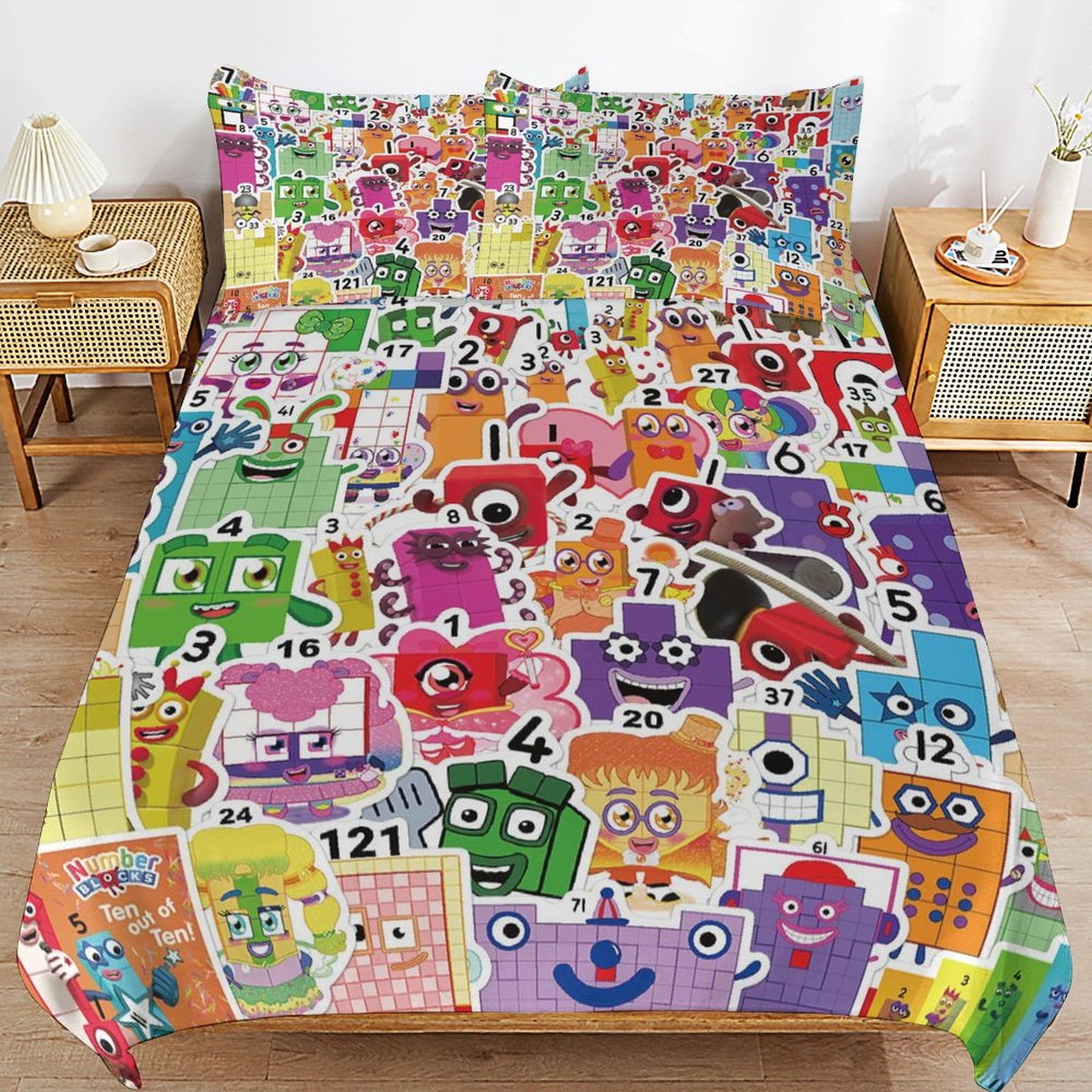 Numberblocks Bed Duvet Cover Microfiber Bedding Sets 3D Printed ...
