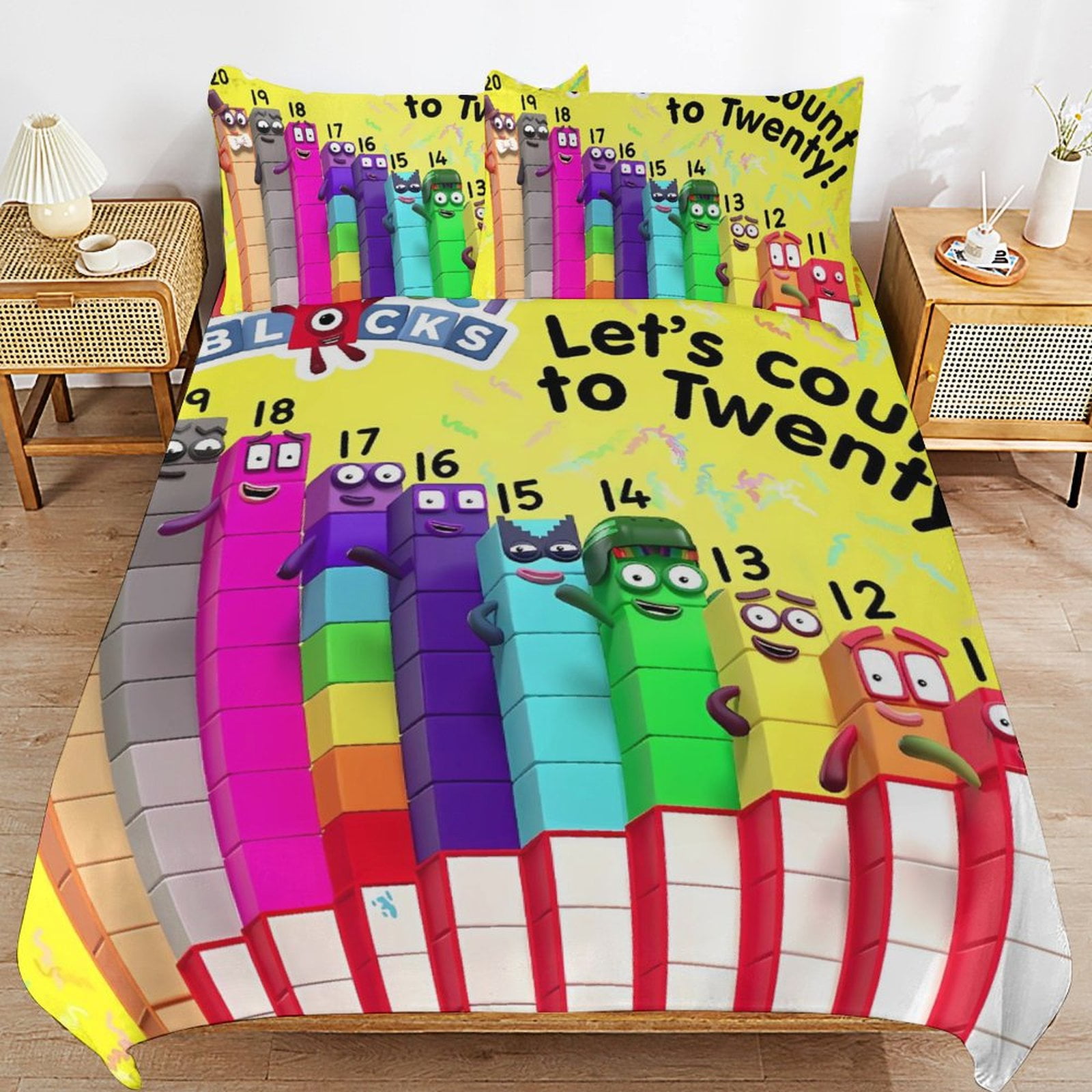 Numberblocks Bed Duvet Cover Microfiber Bedding Sets 3D Printed ...