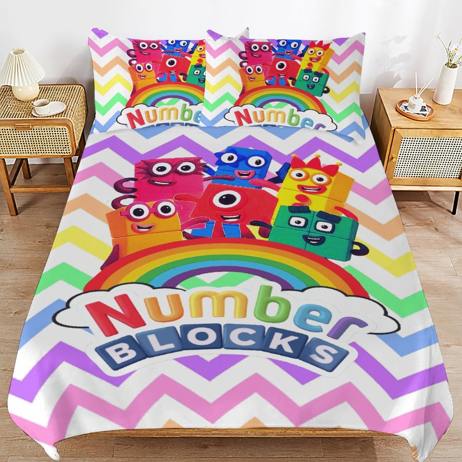 Numberblocks Bed Duvet Cover Microfiber Bedding Sets 3D Printed ...