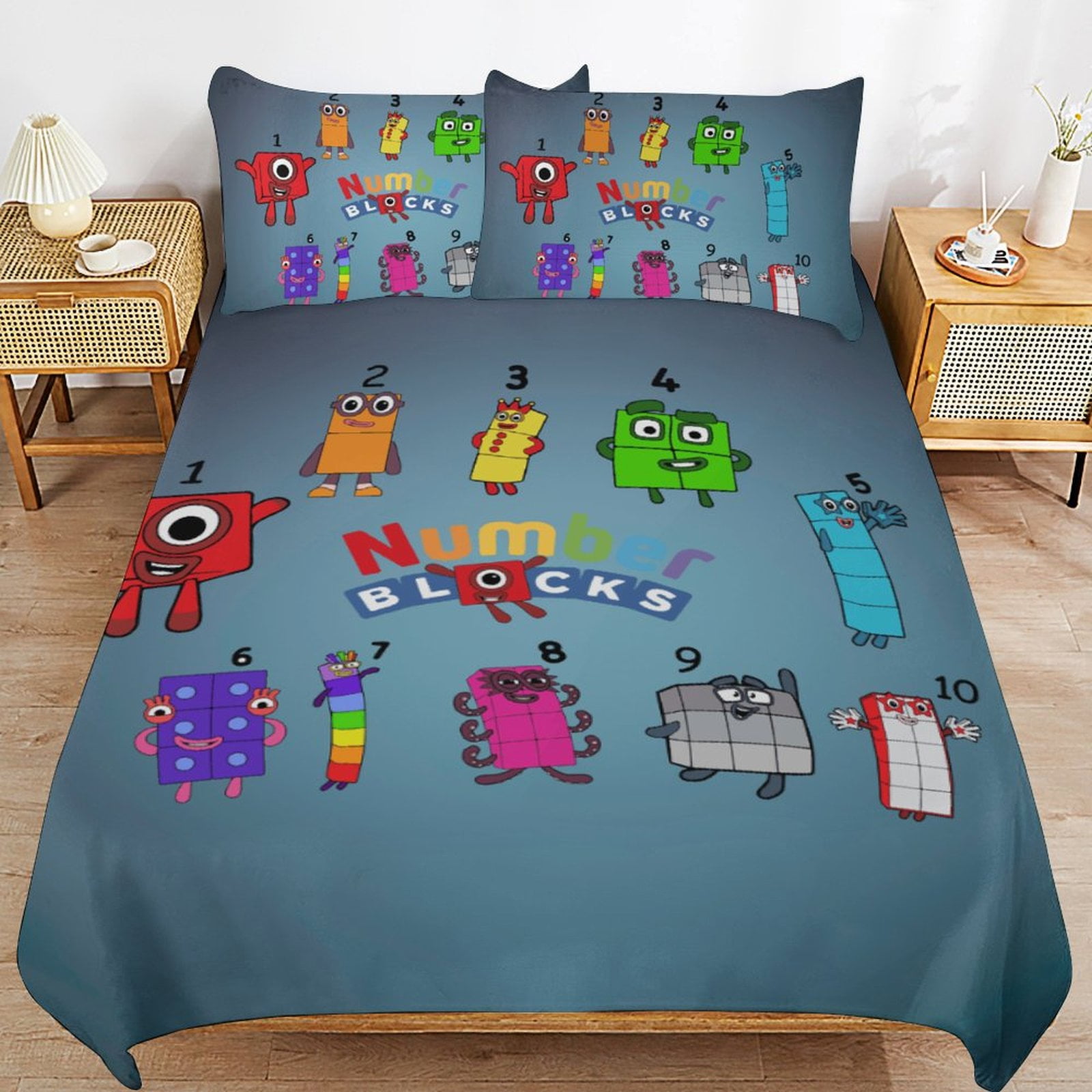Numberblocks Bed Duvet Cover Microfiber Bedding Sets 3D Printed ...