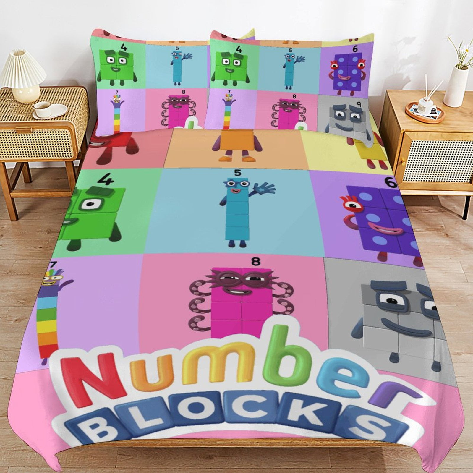 Numberblocks Bed Duvet Cover Microfiber Bedding Sets 3D Printed ...