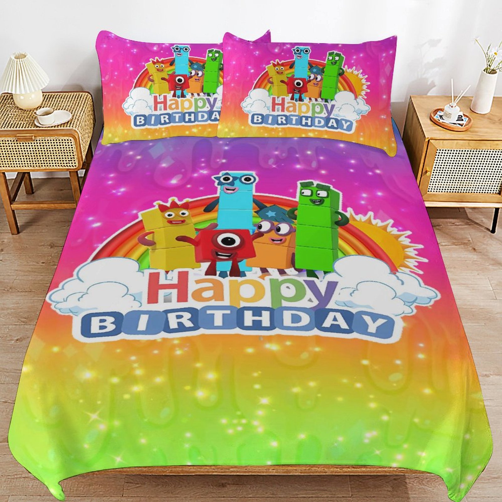 Numberblocks Bed Duvet Cover Microfiber Bedding Sets 3D Printed ...