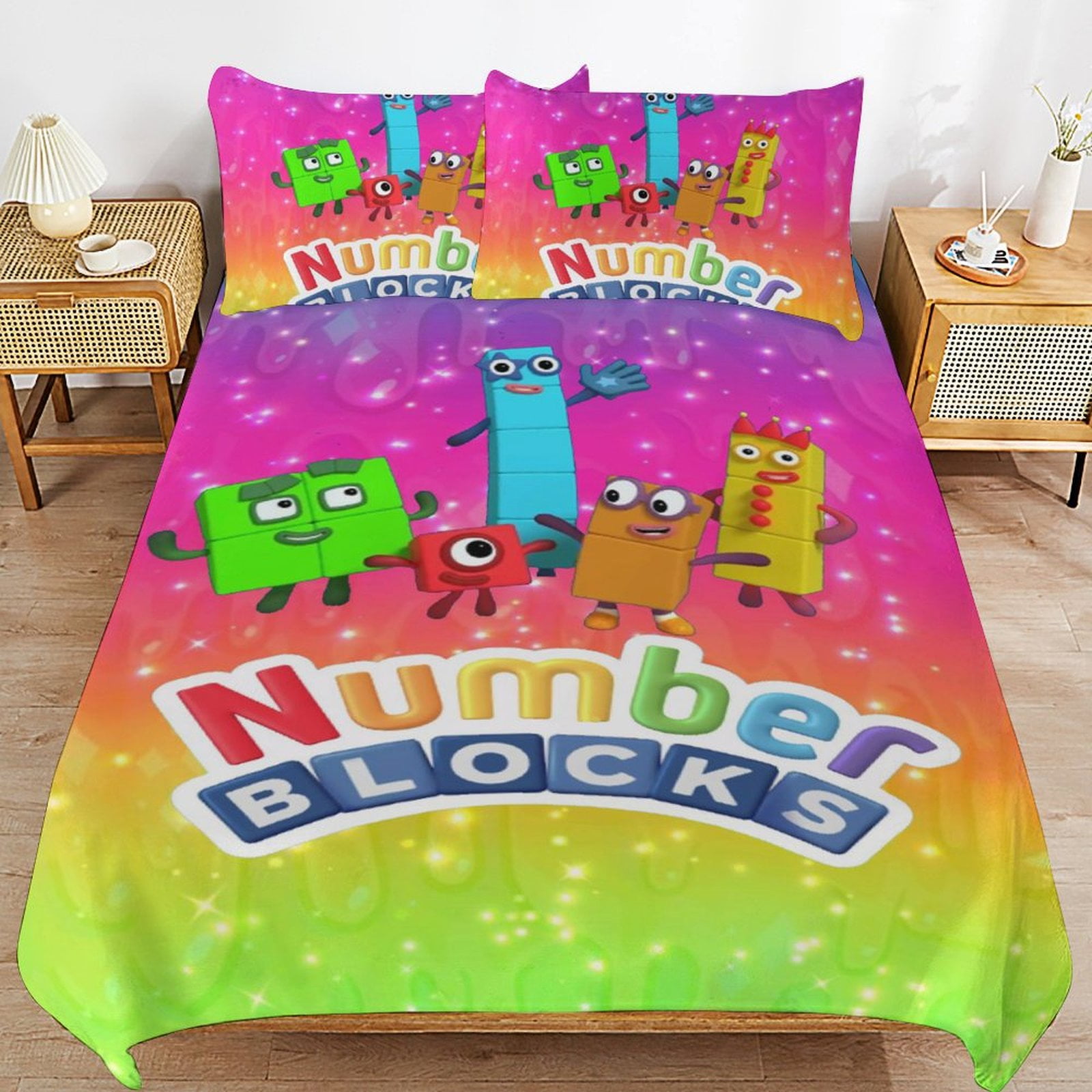 Numberblocks Bed Duvet Cover Microfiber Bedding Sets 3D Printed ...
