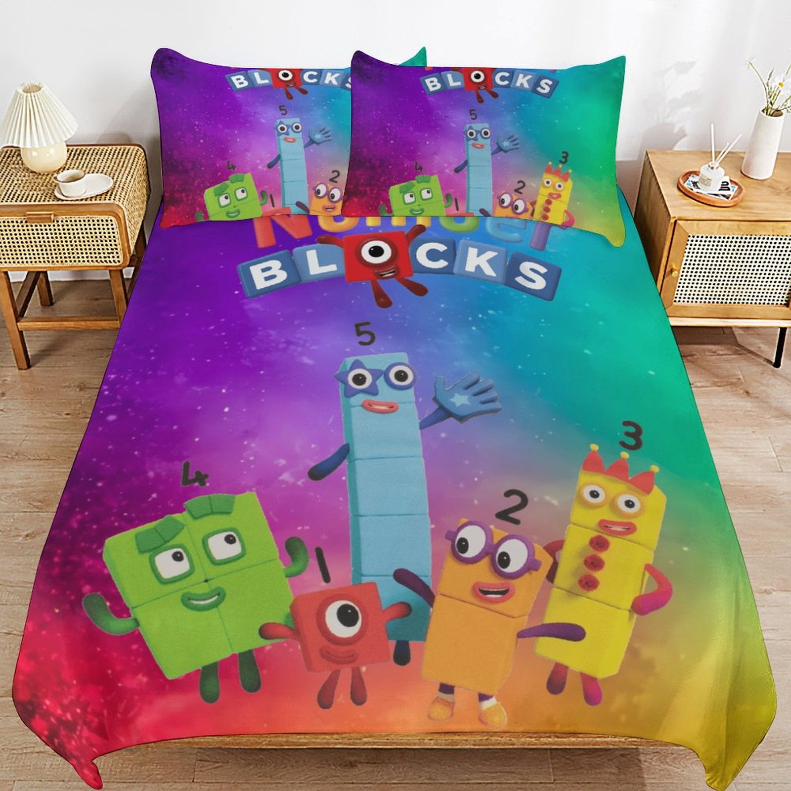 Numberblocks Bed Duvet Cover Microfiber Bedding Sets 3D Printed ...