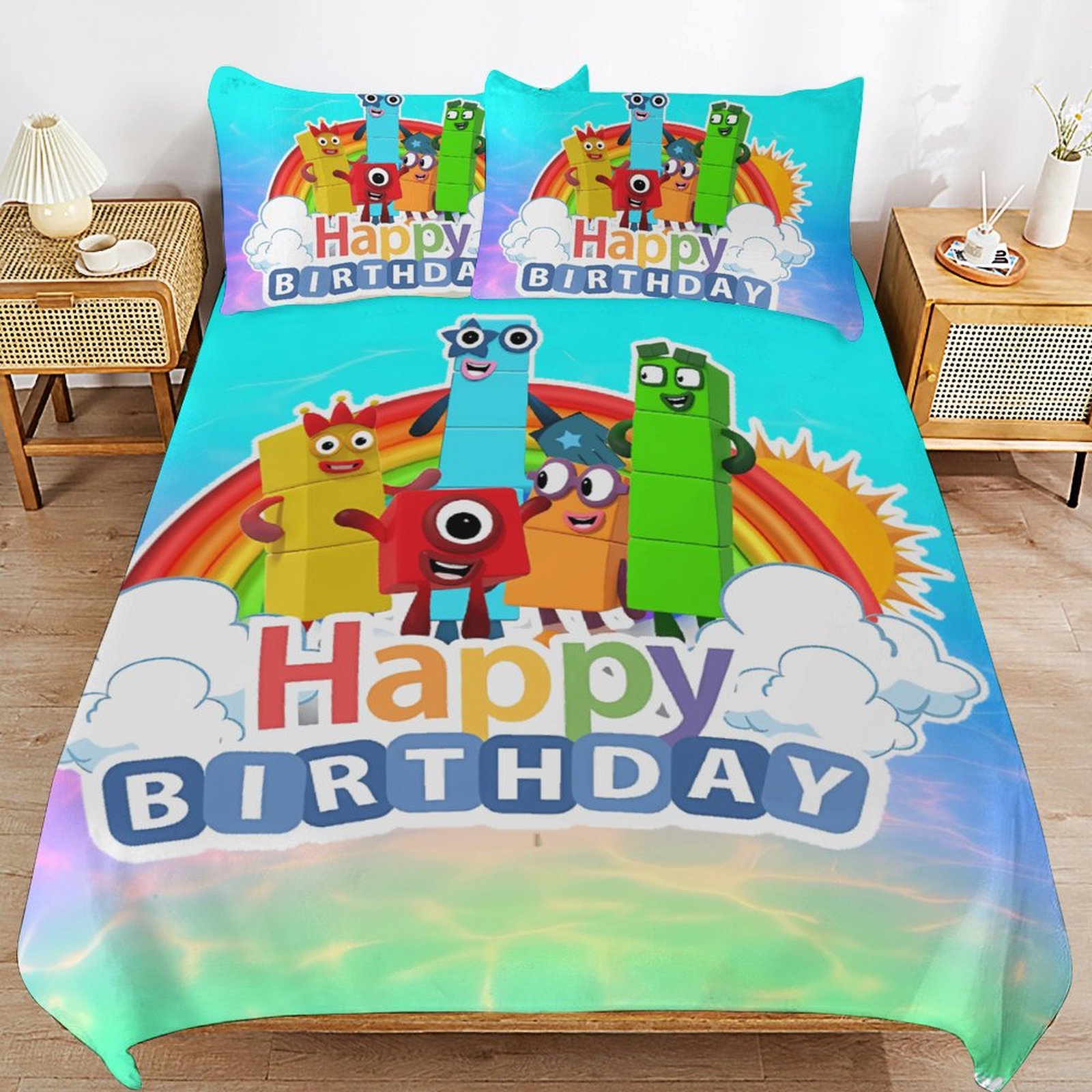 Numberblocks Bed Duvet Cover Microfiber Bedding Sets 3D Printed ...