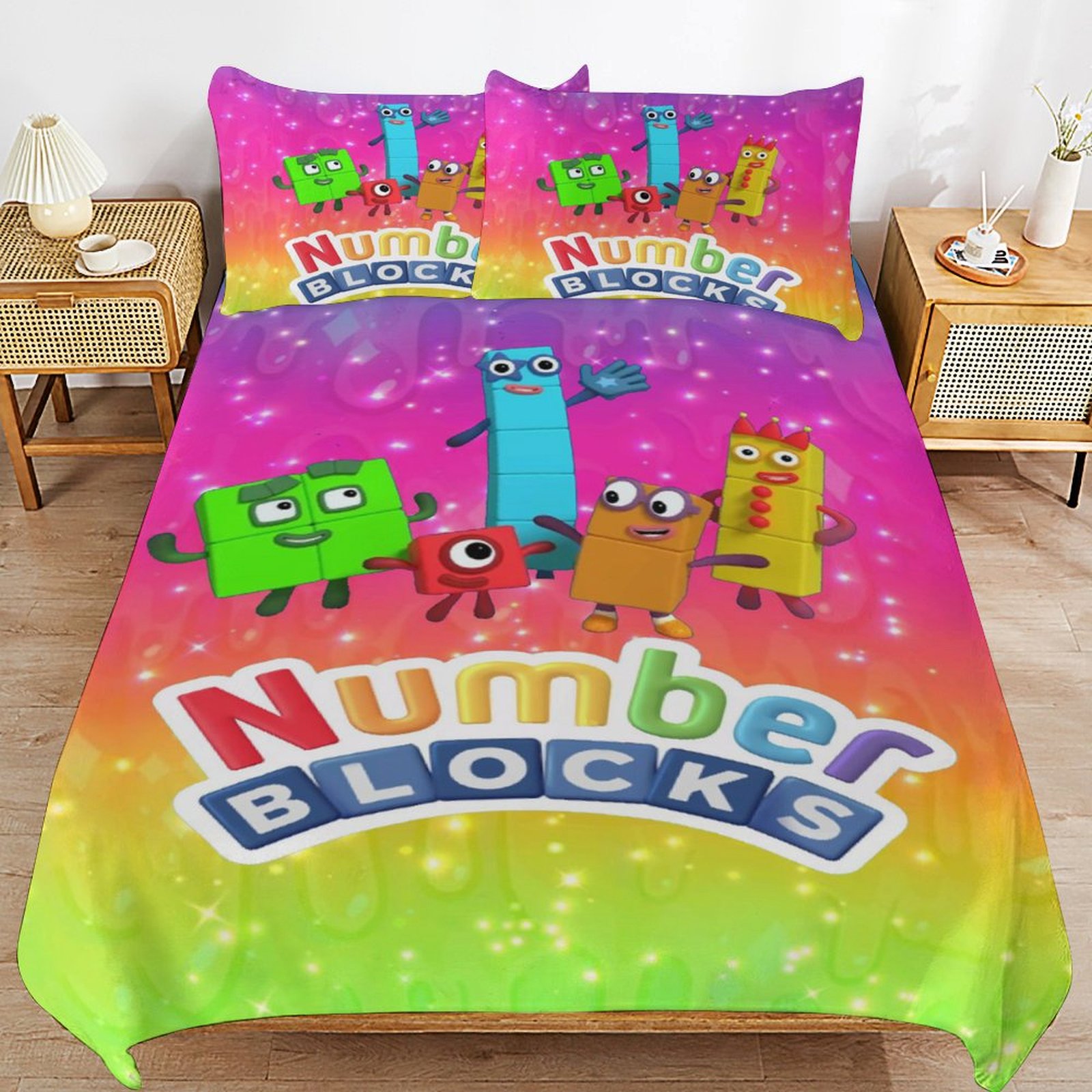 Numberblocks Bed Duvet Cover Microfiber Bedding Sets 3D Printed ...