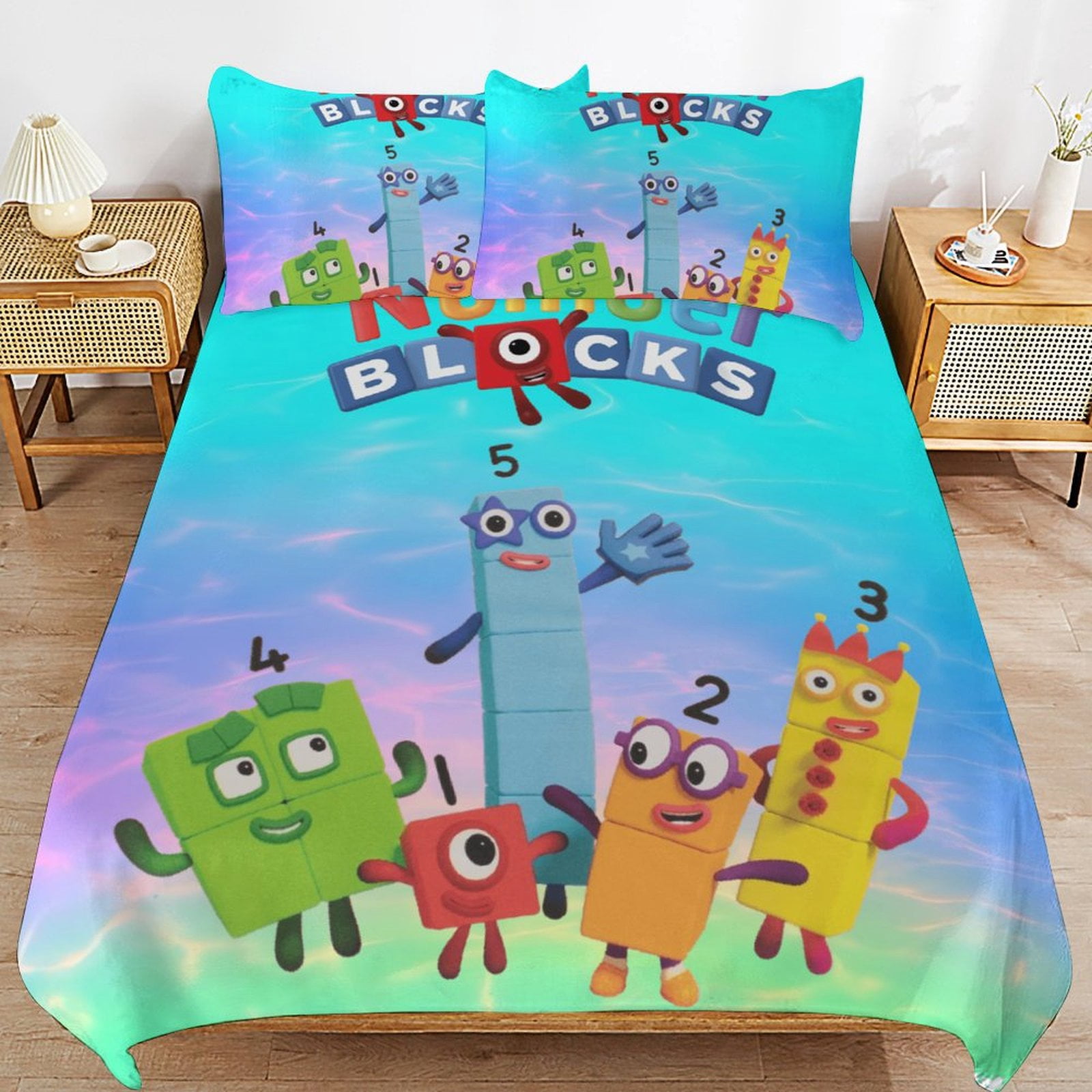 Numberblocks Bed Duvet Cover Microfiber Bedding Sets 3D Printed ...