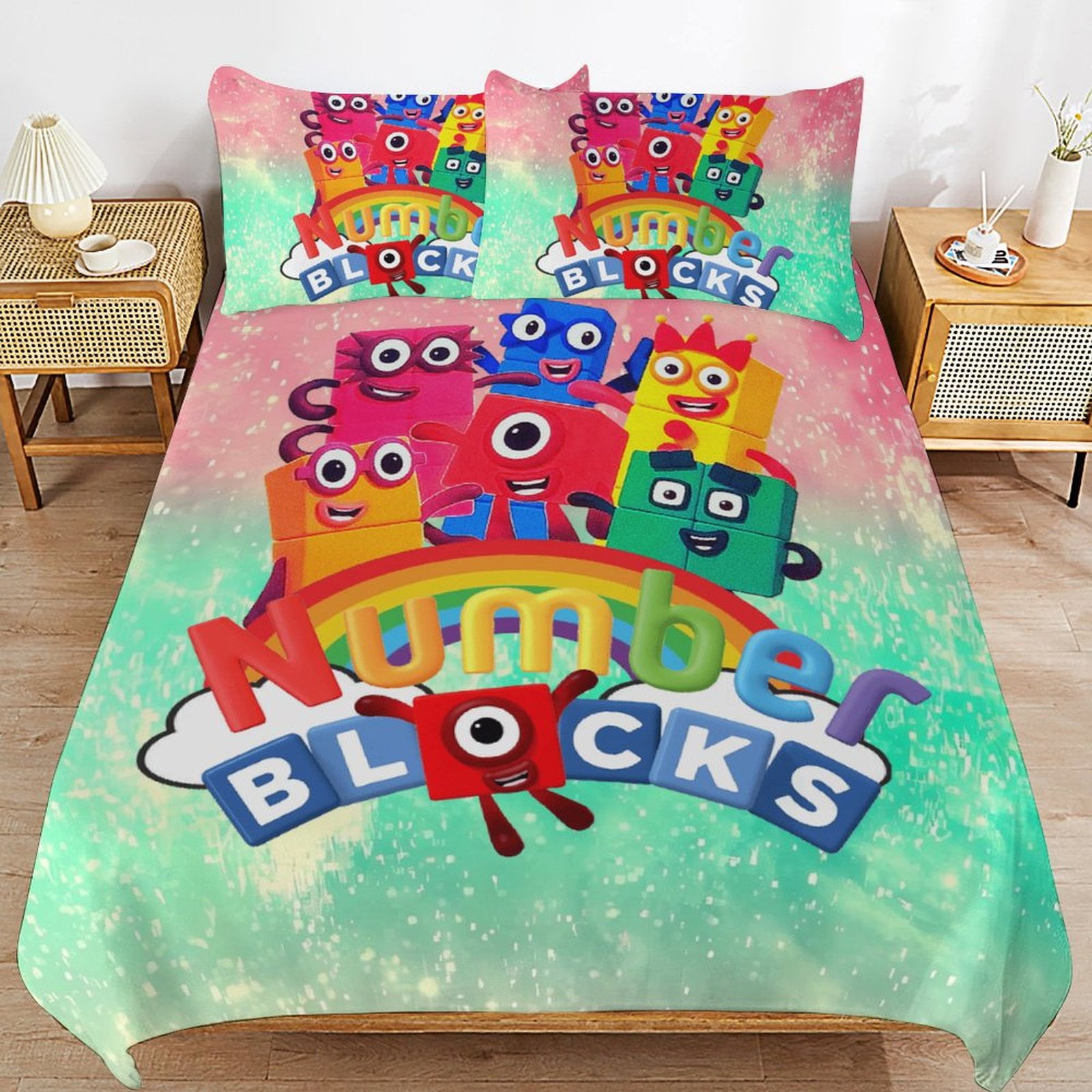 Numberblocks Bed Duvet Cover Microfiber Bedding Sets 3D Printed ...