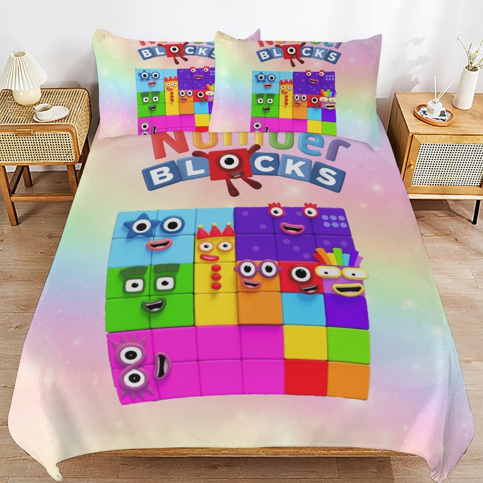 Numberblocks Bed Duvet Cover Microfiber Bedding Sets 3D Printed ...