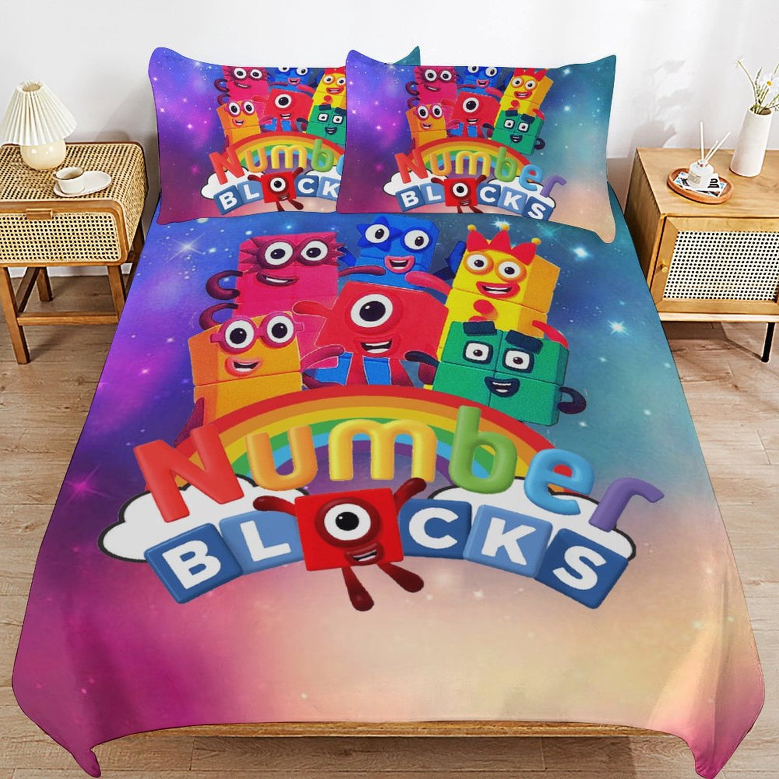Numberblocks Bed Duvet Cover Microfiber Bedding Sets 3D Printed ...
