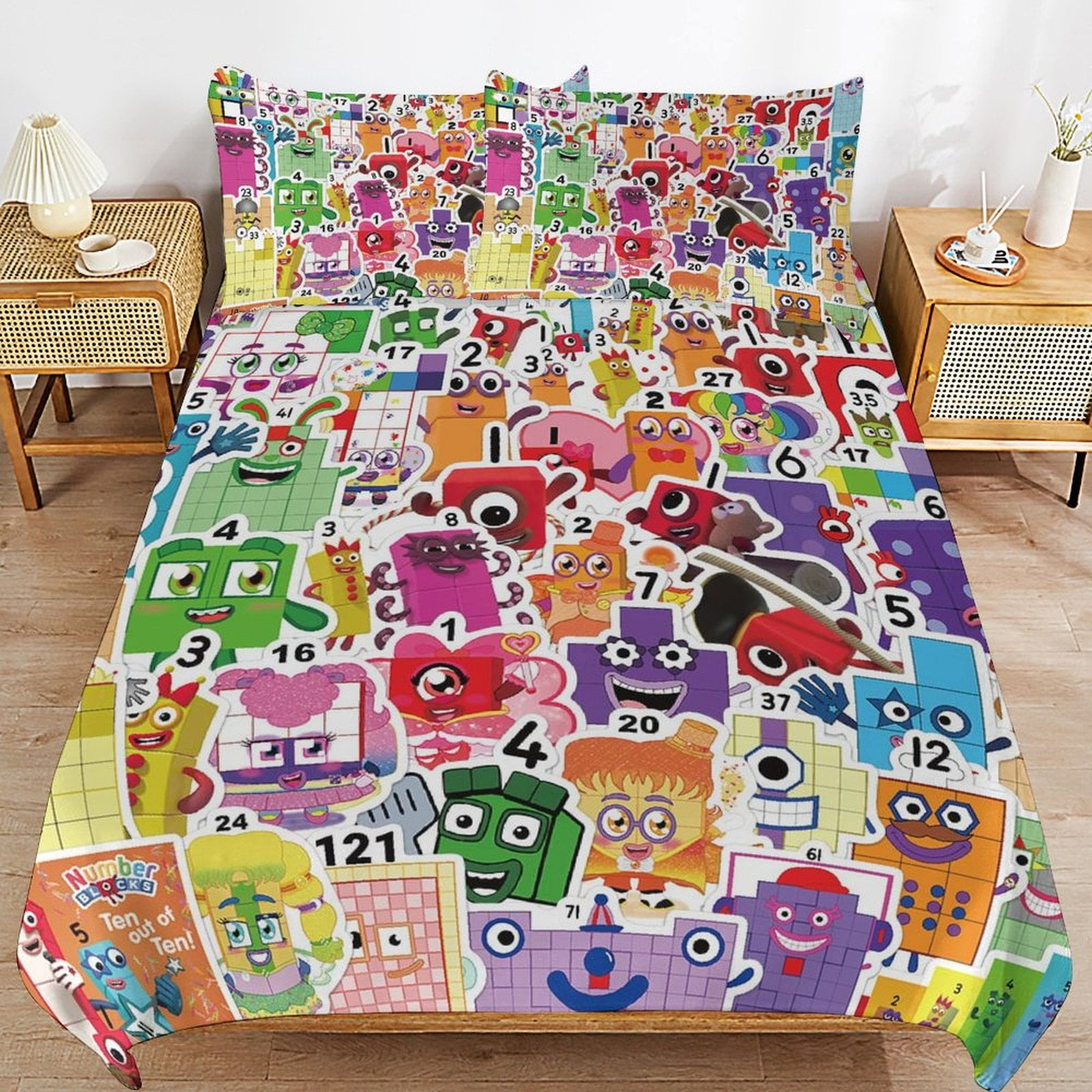 Numberblocks Bed Duvet Cover Microfiber Bedding Sets 3D Printed ...