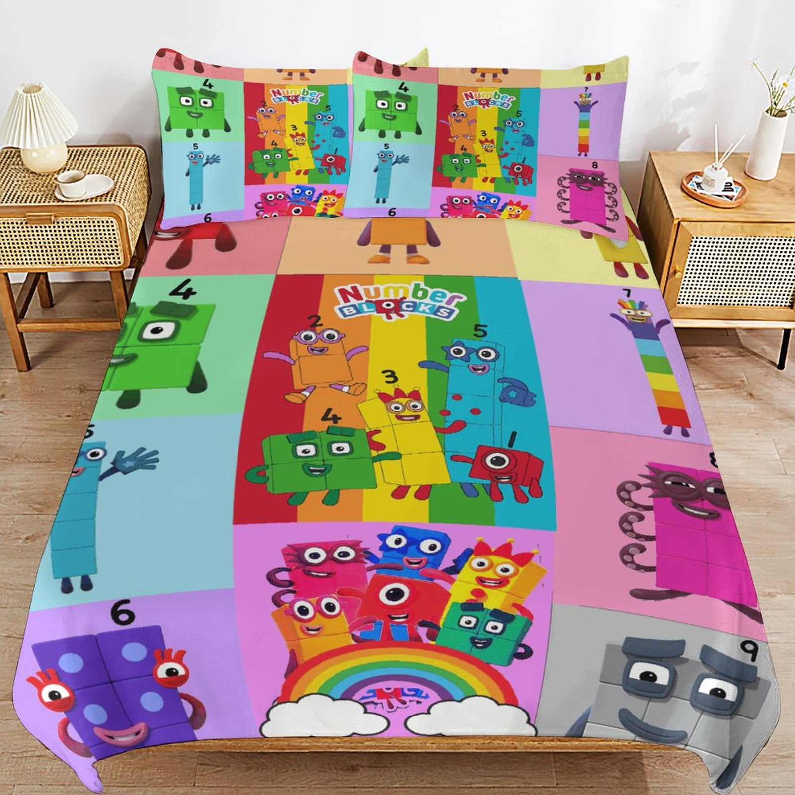 Numberblocks Bed Duvet Cover Microfiber Bedding Sets 3D Printed ...
