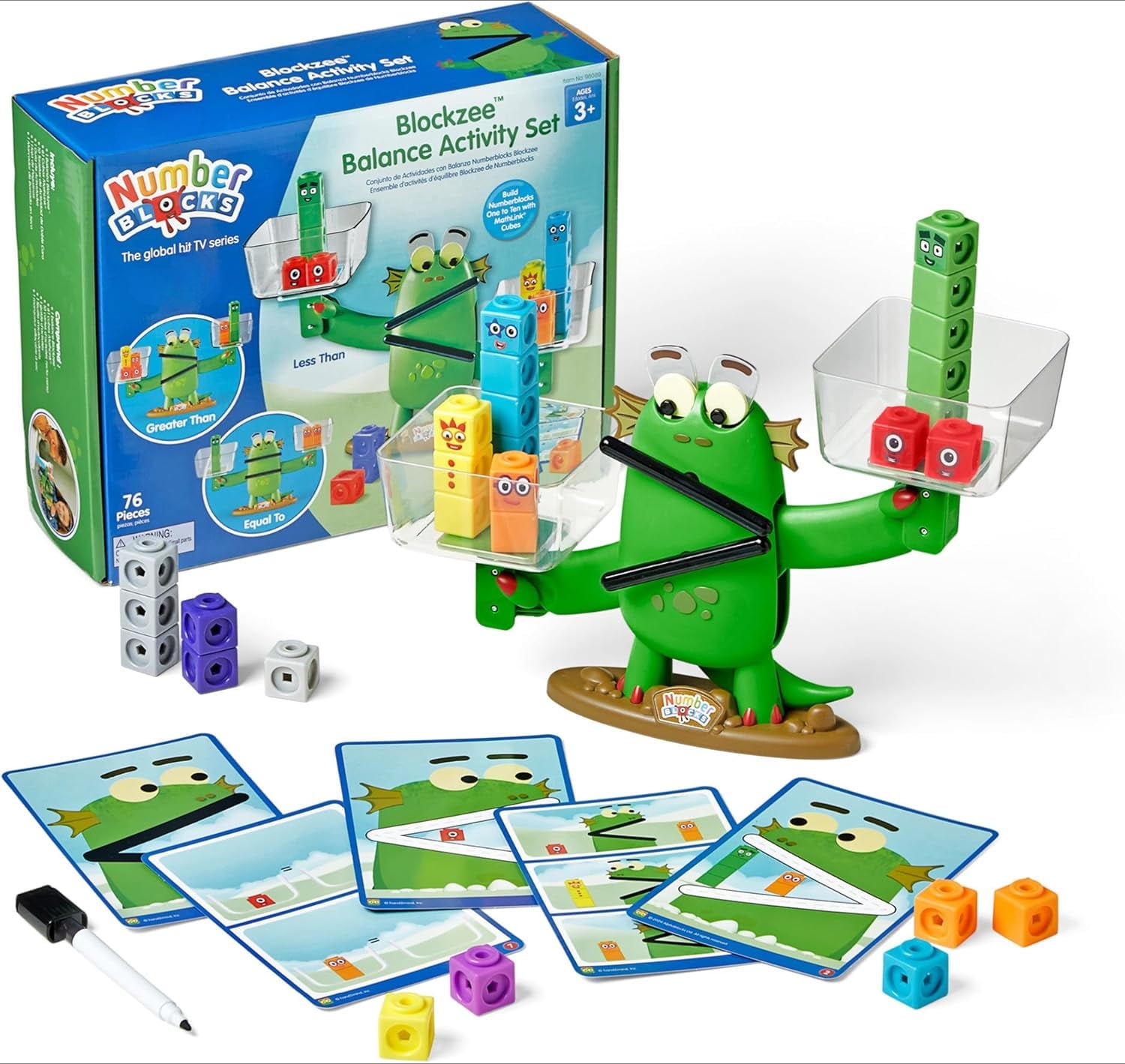 Numberblocks Blockzee Balance Activity Set, ﻿MathLink Cubes, Balance Scale, Educational Math ...