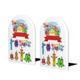 Numberblocks Bookends Non-Slip Sturdy Book Holder Wood Book End For ...