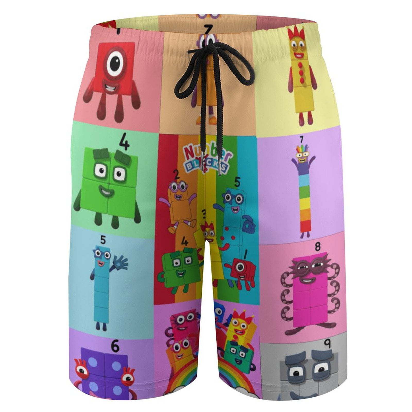 Numberblocks Boys Girls Beach Shorts Quick Dry Beach Swim Trunks Kids ...