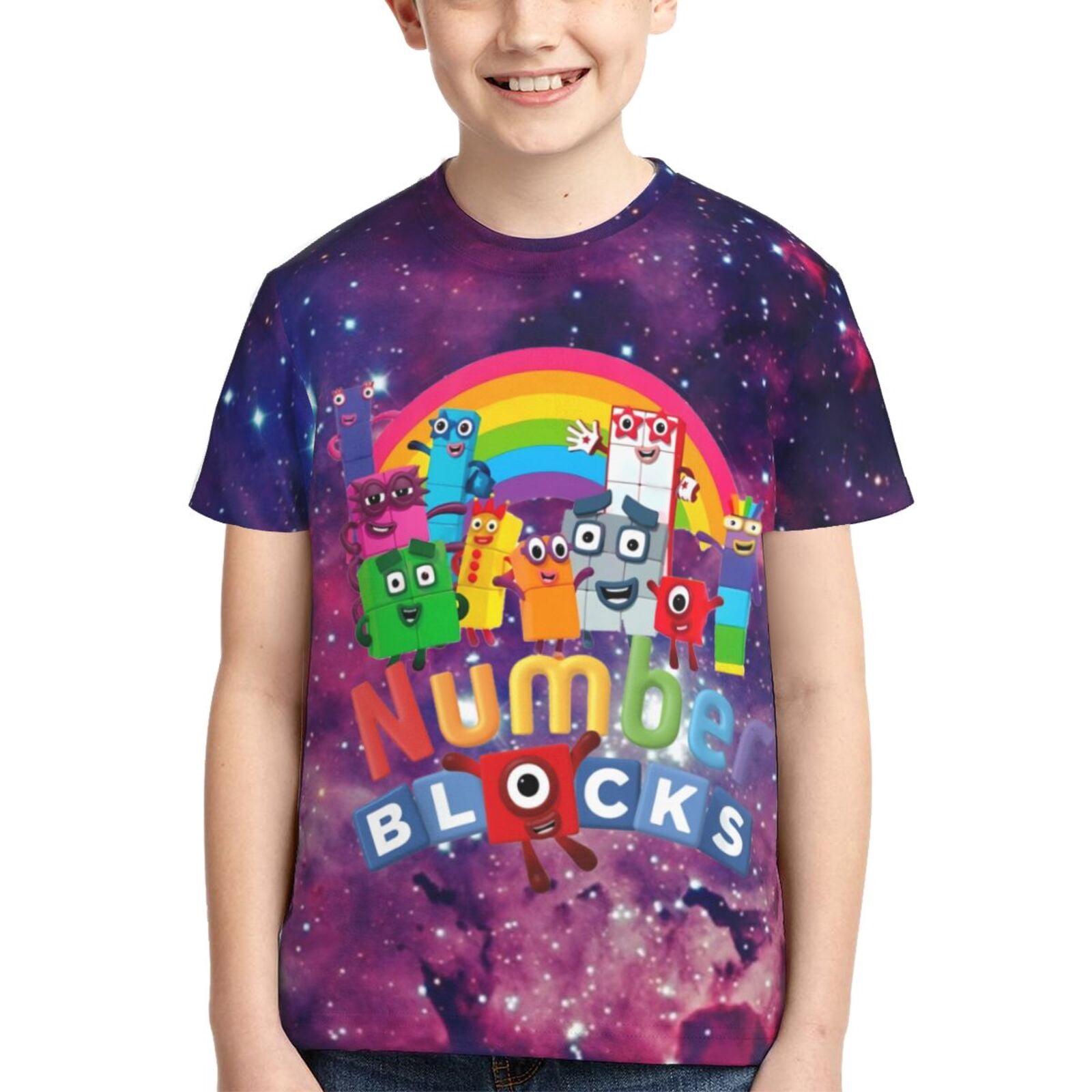 Numberblocks Boys Girls T Shirt Kids Short Sleeve Crewneck 3d Printed ...