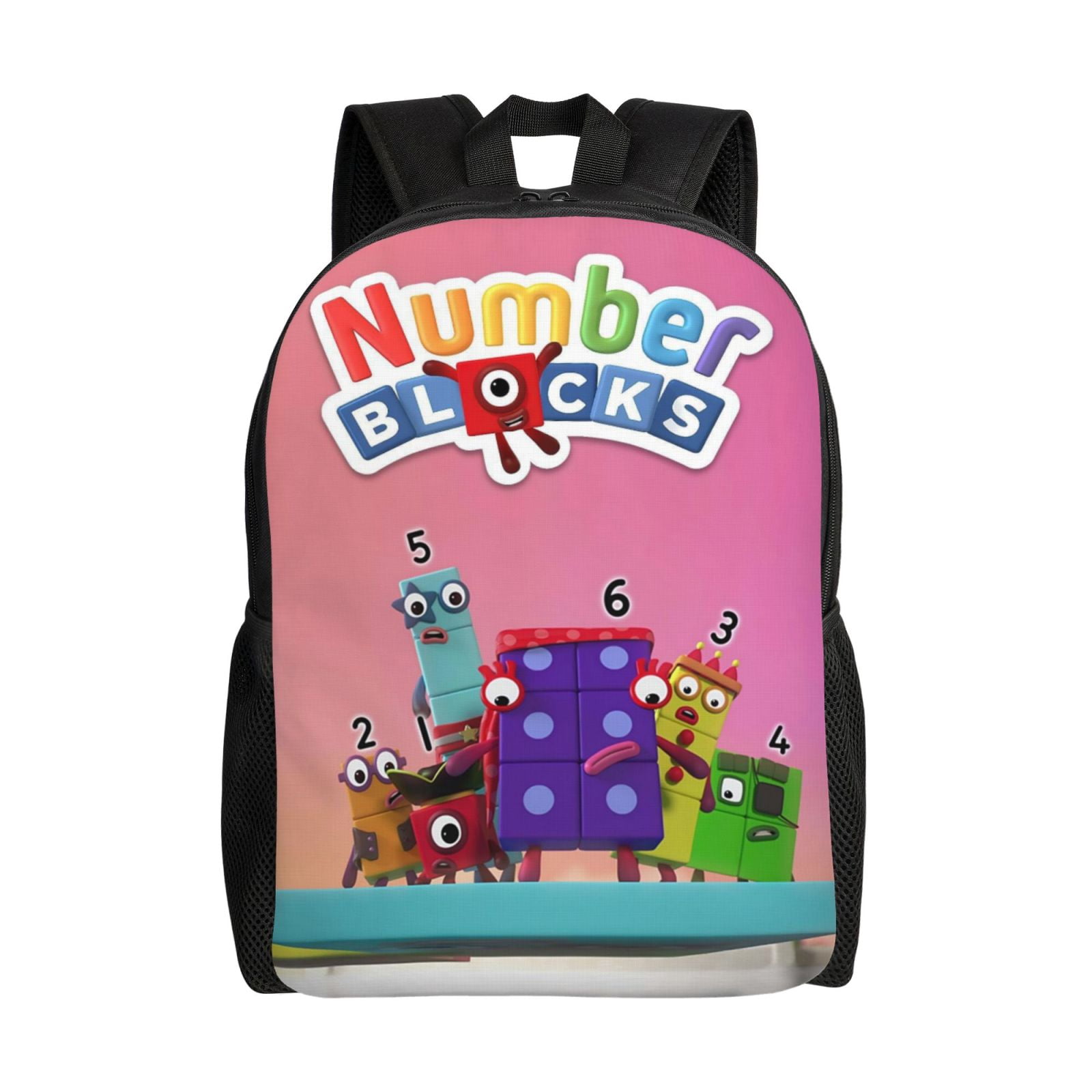 Numberblocks Cartoon Backpack Cute Large Capacity Casual School Unisex ...