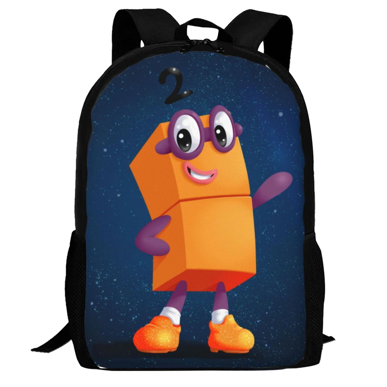 Numberblocks Cartoon Backpack Large Capacity Portable Anime Cute ...