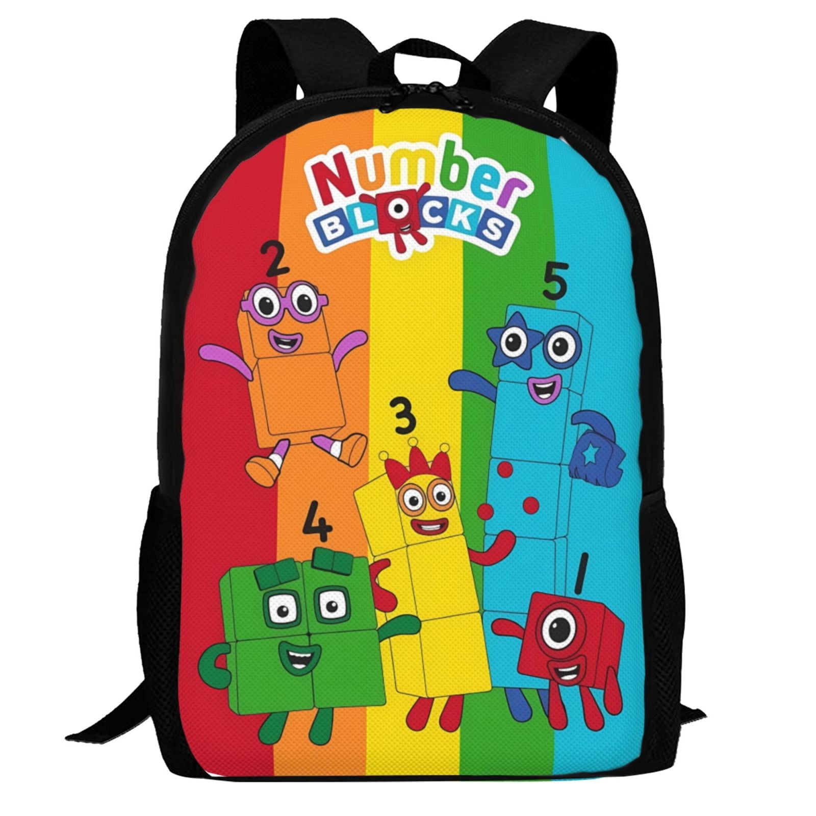 Numberblocks Cartoon Backpack Large Capacity Portable Anime Cute ...