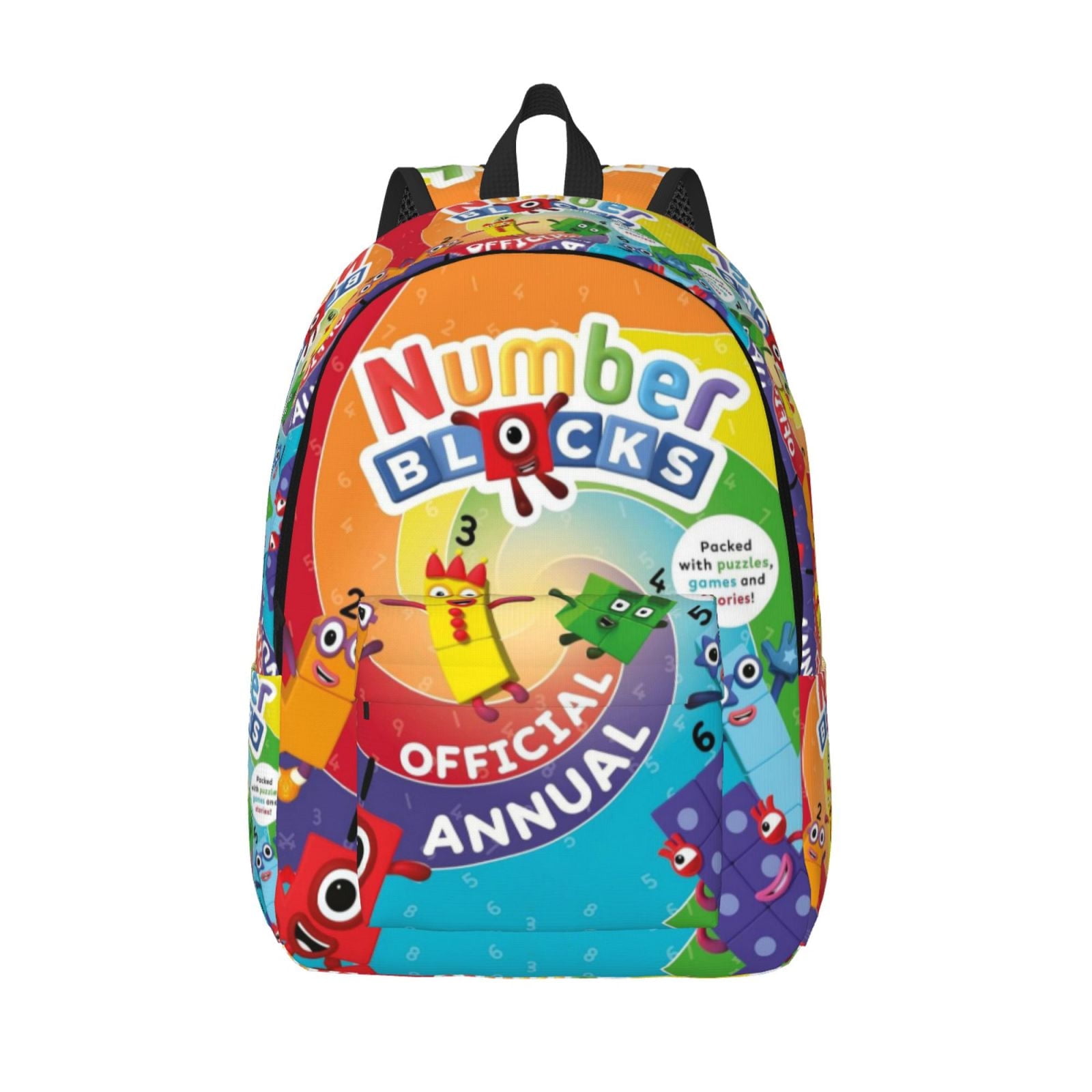 Numberblocks Cartoon Backpack Large Capacity Portable Anime Cute ...
