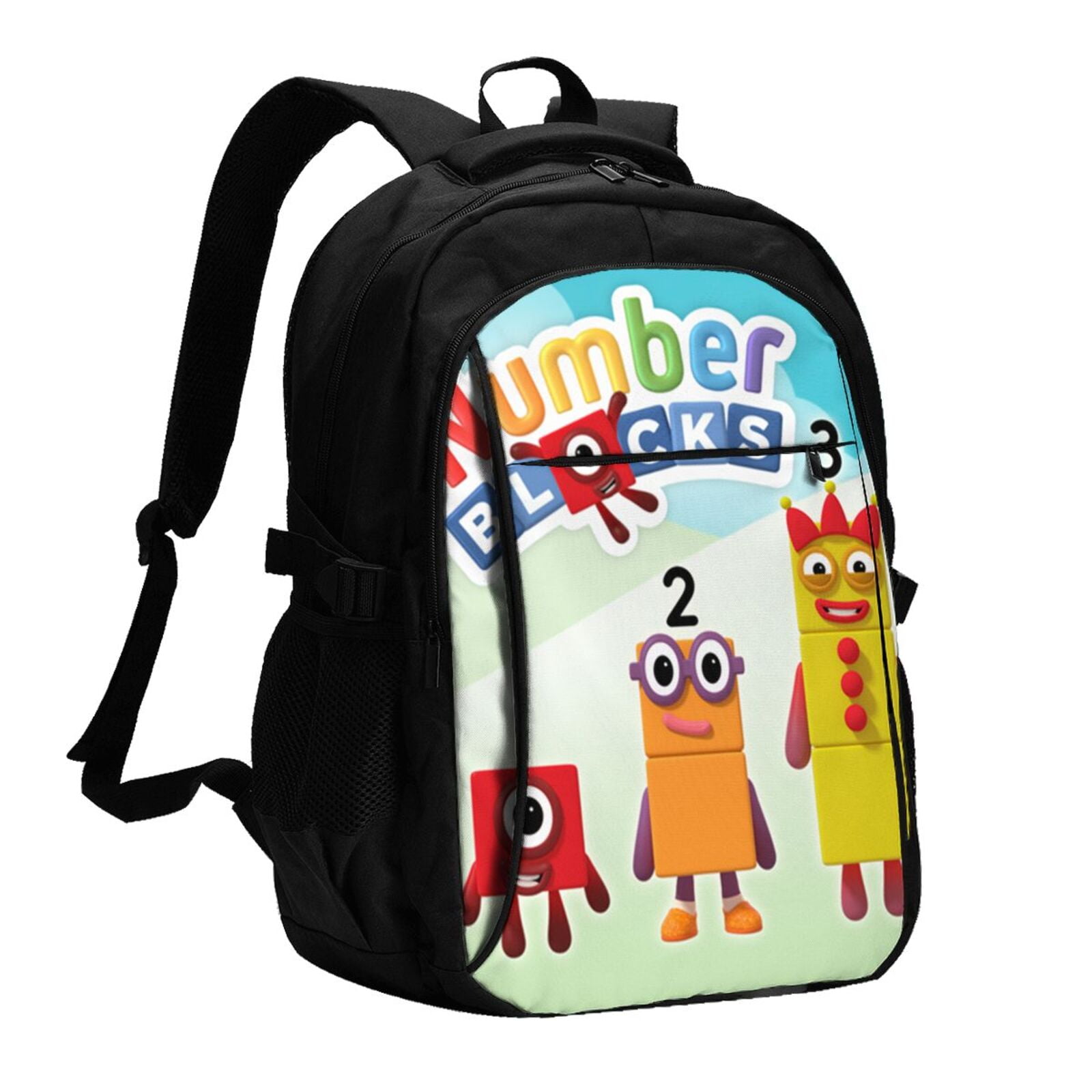 Numberblocks Casual Backpacks Business Travel Shoulder Bag With Usb ...