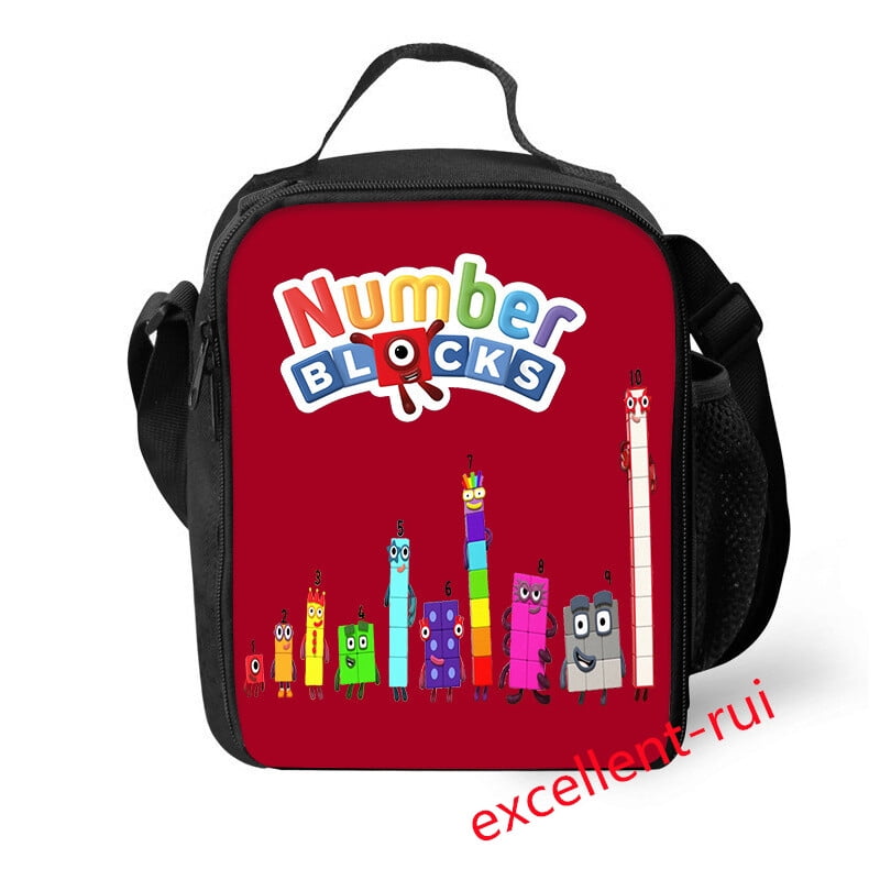 Numberblocks Cat Insulated Lunch Bag Reusable Office Outdoor Meal ...