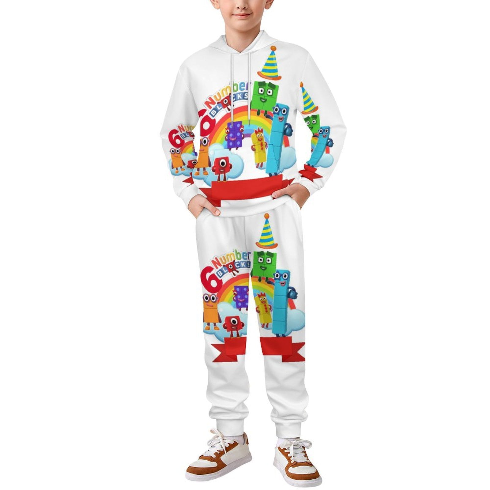 Numberblocks Children's Sweatshirt Sweat Pant Set Pullover Hooded ...