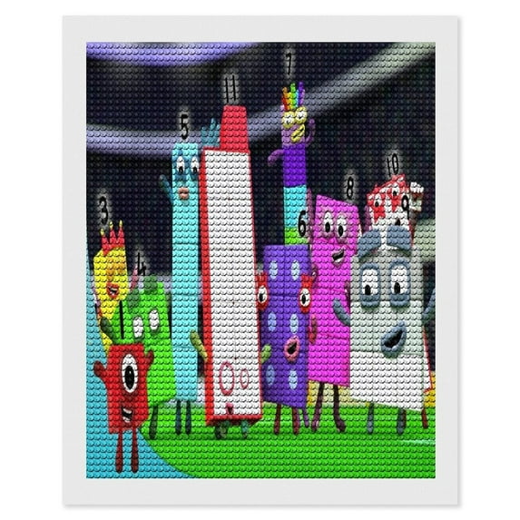 Numberblocks Diamond Art Kits, 5D Diamond Art for Home Wall Art Decor ...