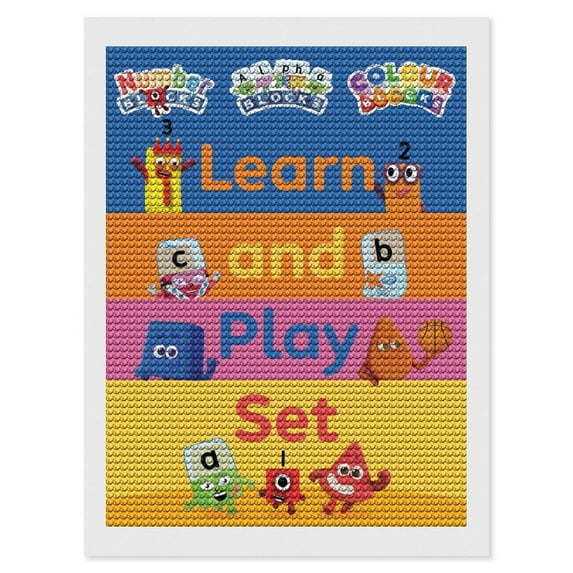 Numberblocks Diamond Art Kits, 5D Diamond Art for Home Wall Art Decor ...