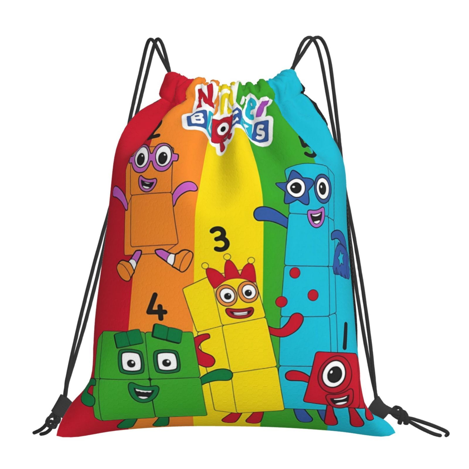 Numberblocks Drawstring Backpack Sport Gym Bag For Yoga Swimming ...