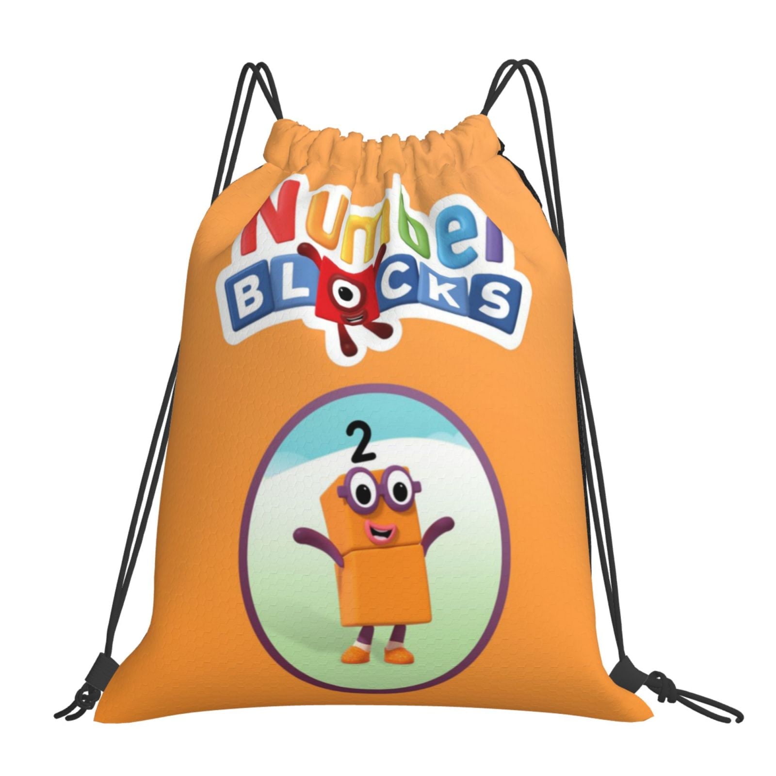Numberblocks Drawstring Backpack Sport Gym Bag For Yoga Swimming ...