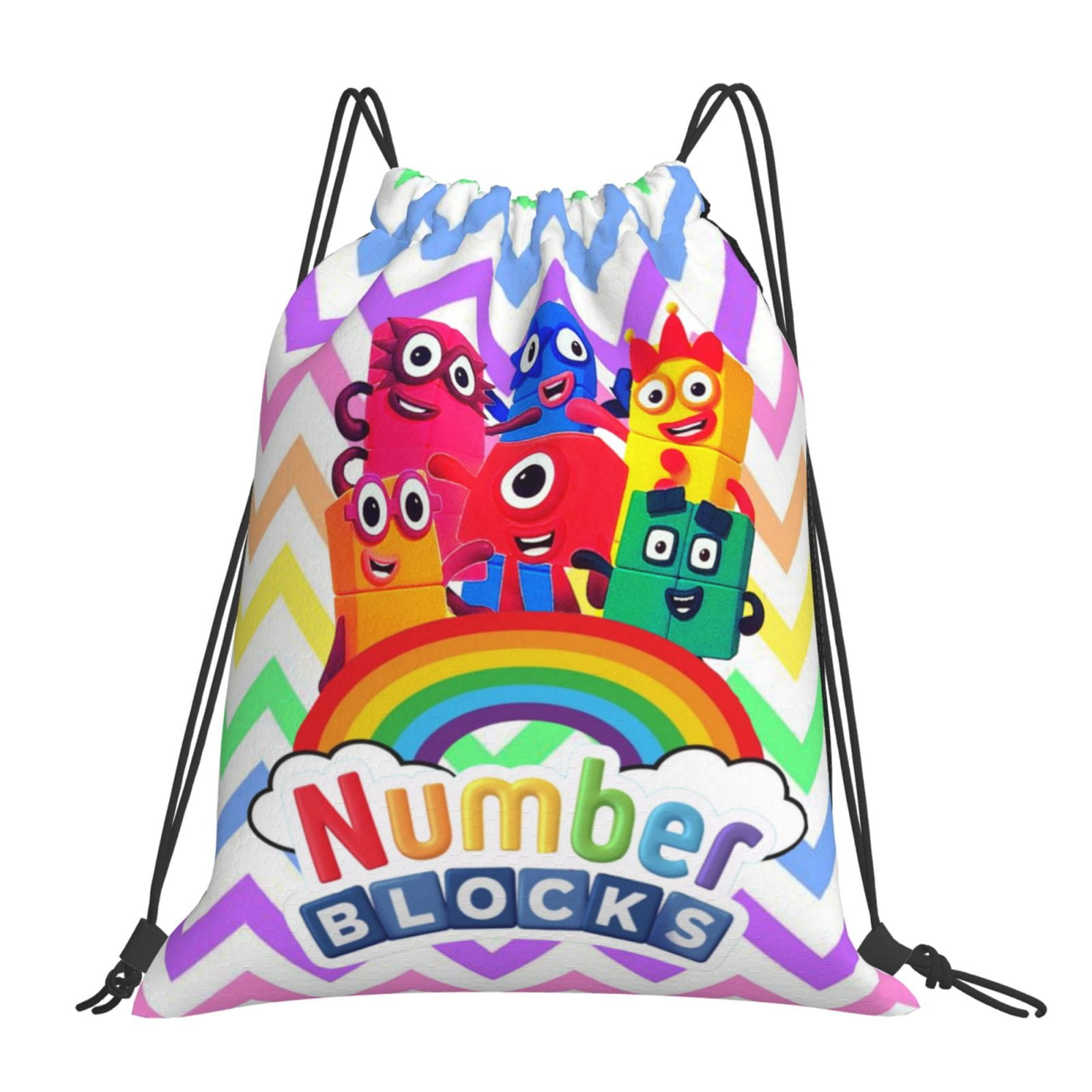 Numberblocks Drawstring Backpack Sport Gym Bag For Yoga Swimming ...