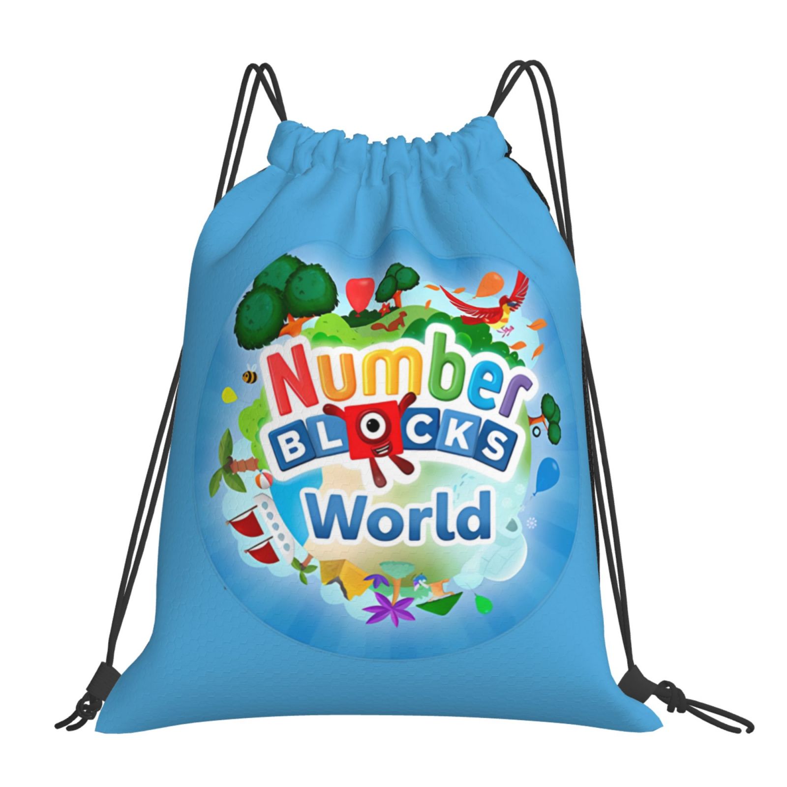 Numberblocks Drawstring Backpack Sport Gym Bag For Yoga Swimming ...