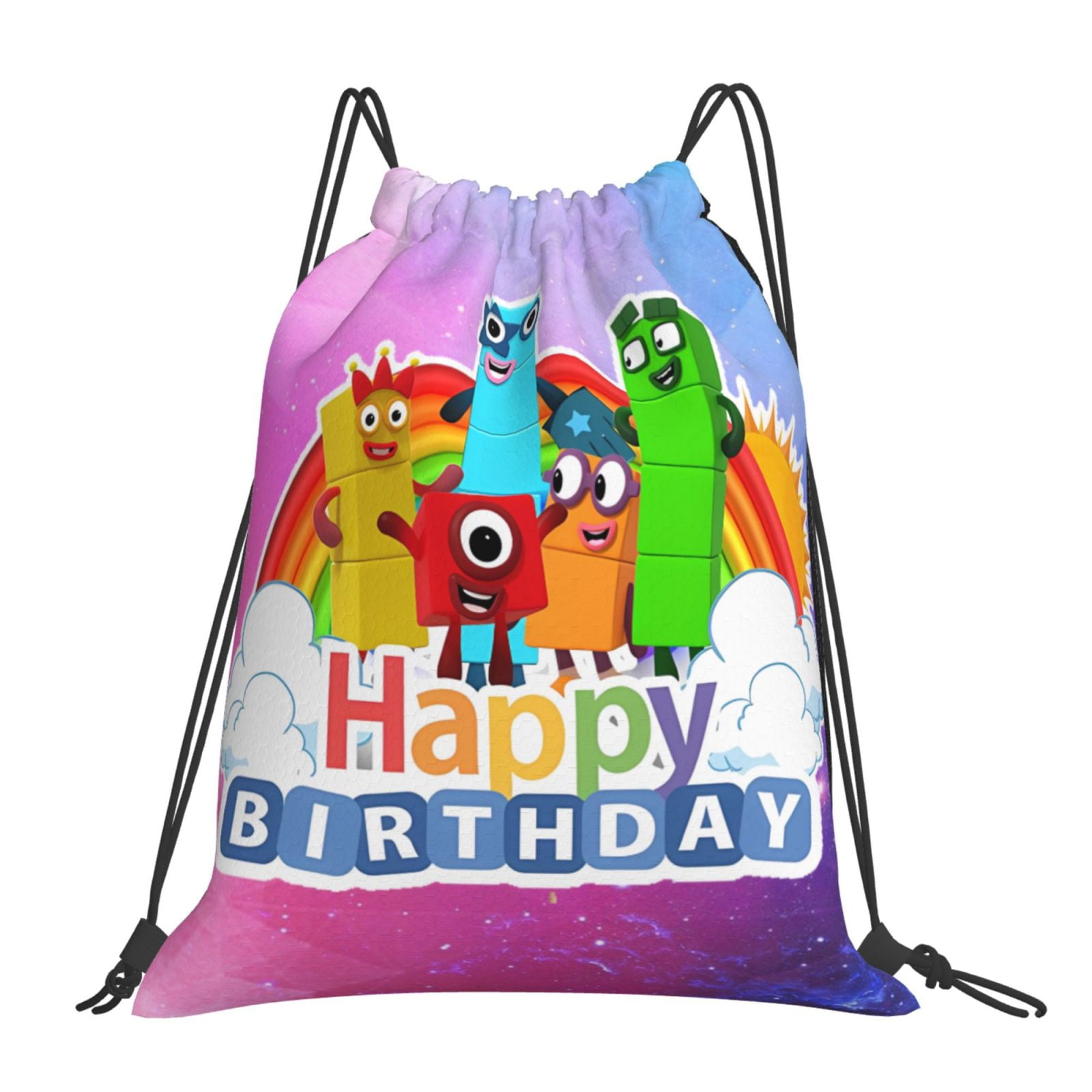 Numberblocks Drawstring Backpack Sport Gym Bag For Yoga Swimming ...