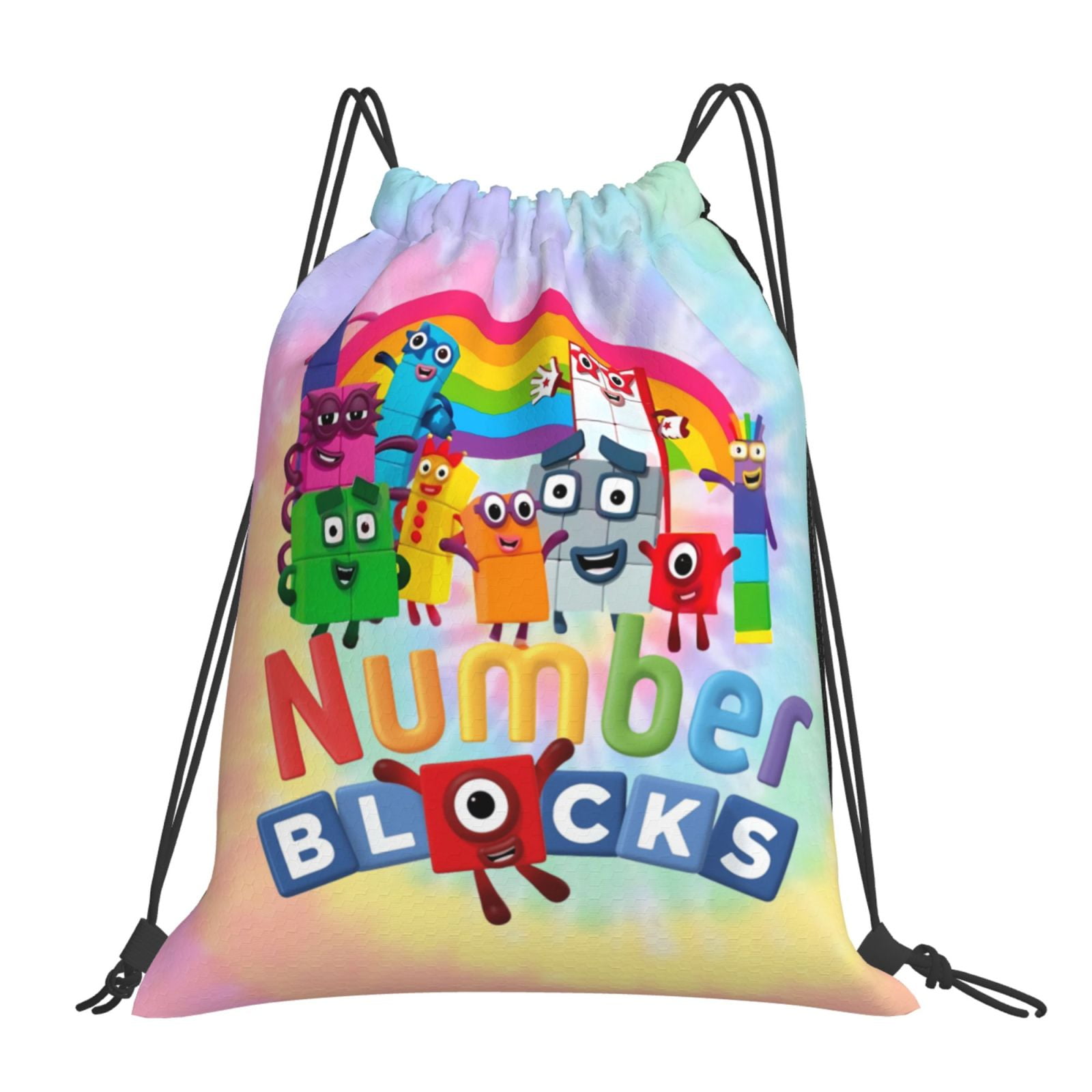 Numberblocks Drawstring Backpack Sport Gym Bag For Yoga Swimming ...