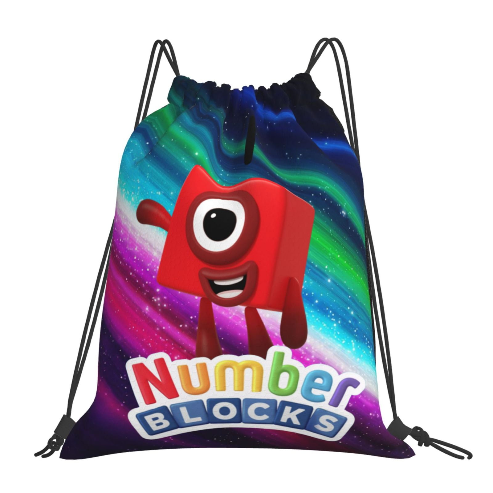 Numberblocks Drawstring Backpack Sport Gym Bag For Yoga Swimming ...