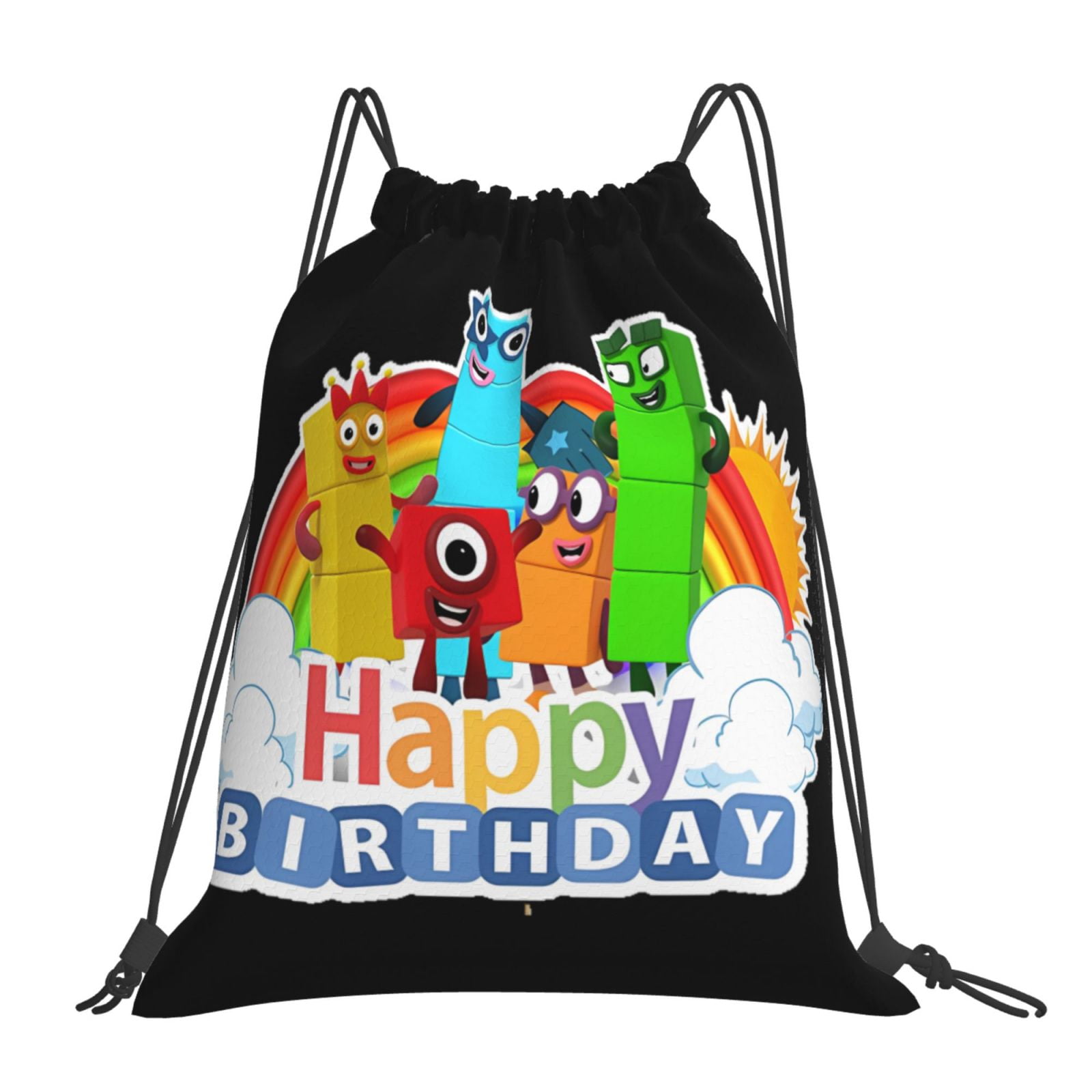 Numberblocks Drawstring Backpack Sport Gym Bag For Yoga Swimming ...